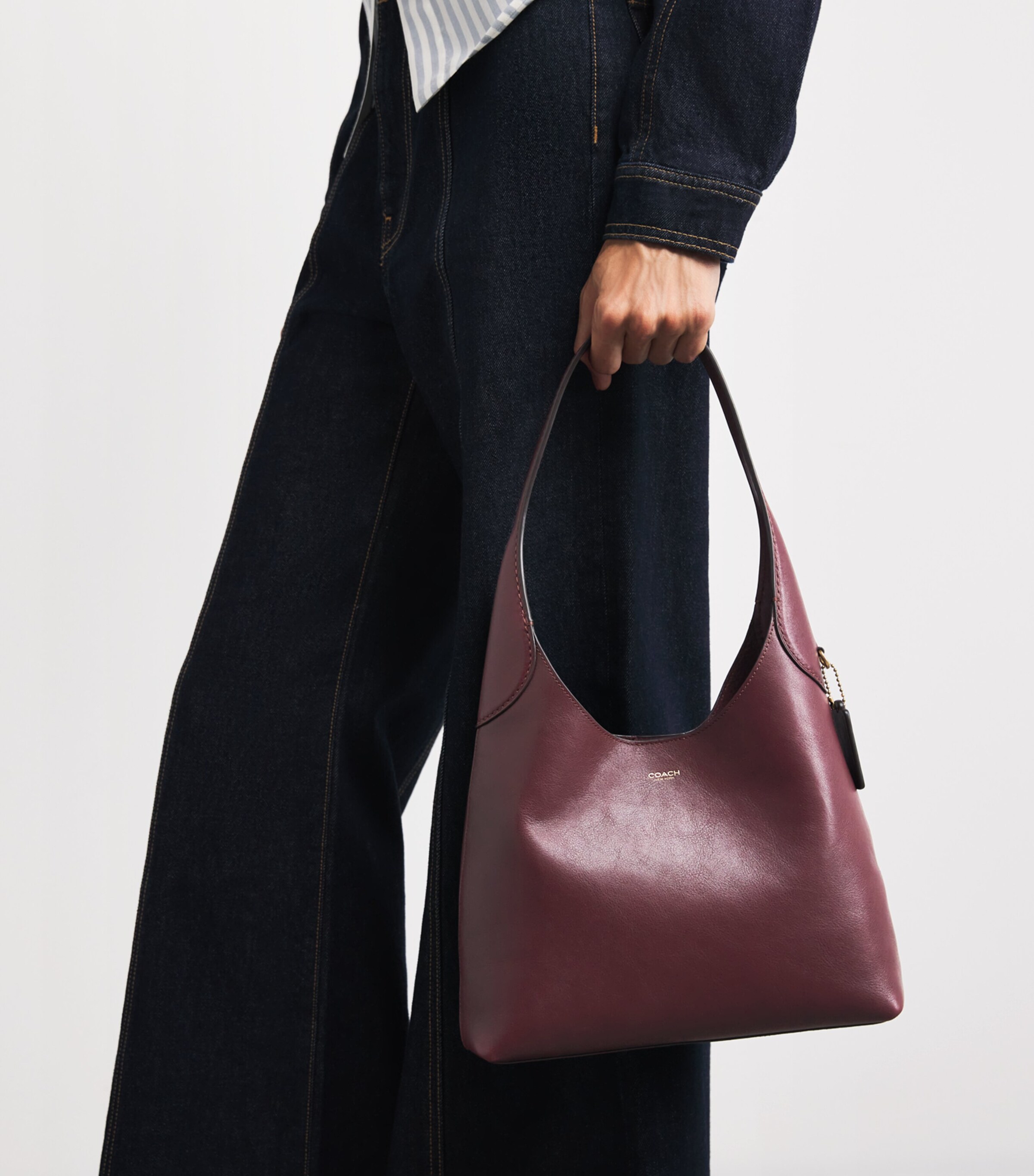 Coach Burgundy Leather Brooklyn 28 Shoulder Bag | Harrods CA