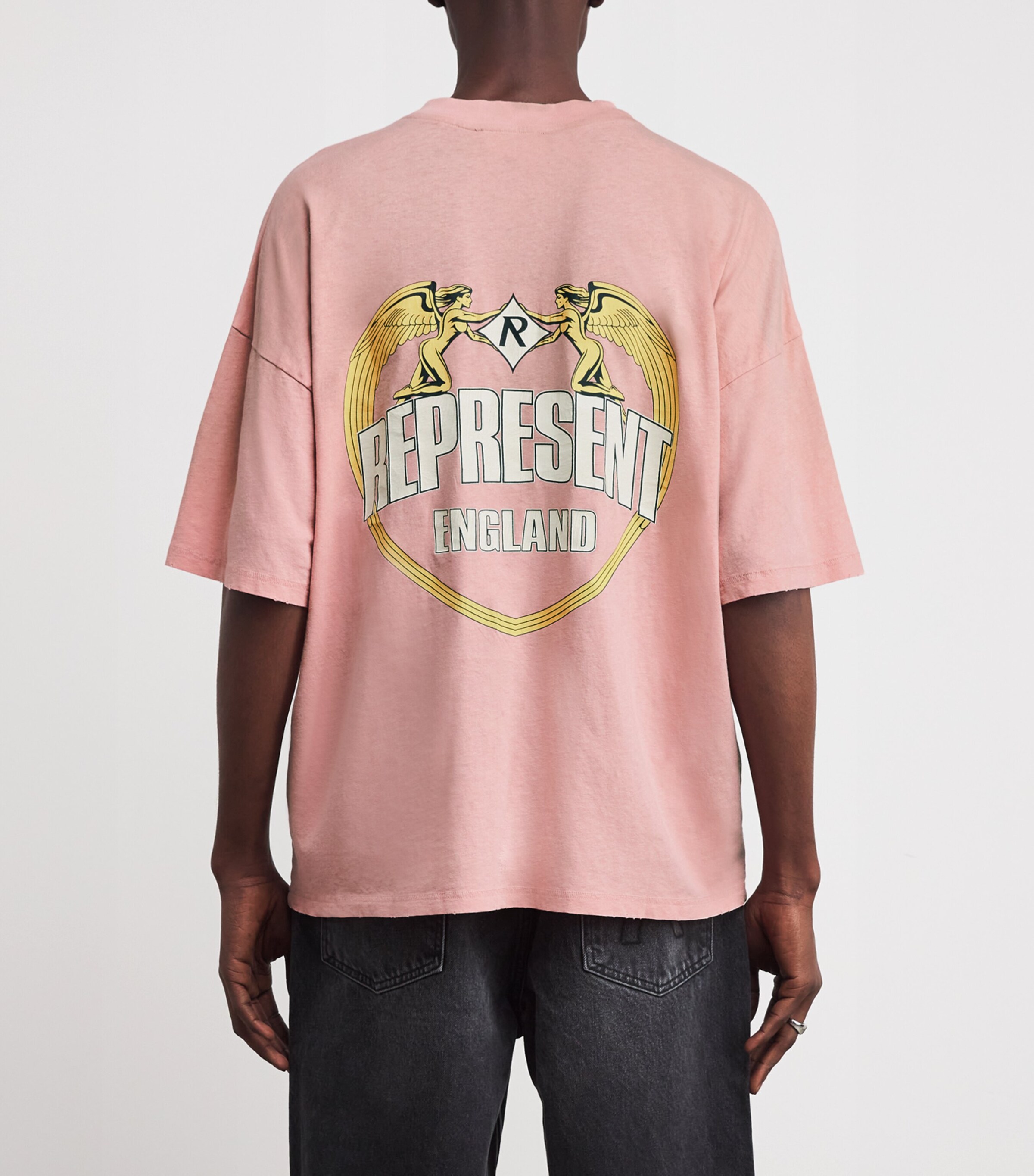 Represent Pink Cotton-Hemp Angel Border T-Shirt | Harrods AU