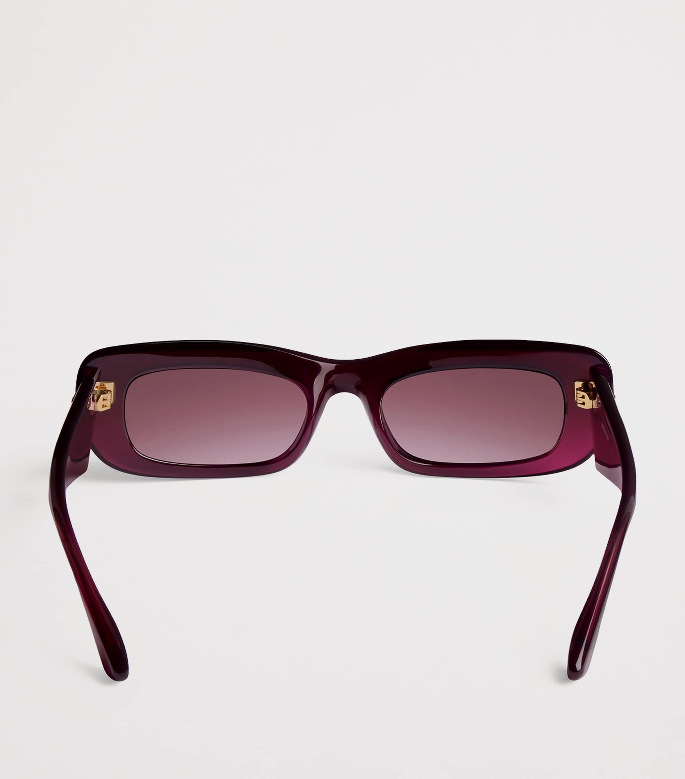 Balenciaga Red Diva Rectangle Sunglasses | Harrods US