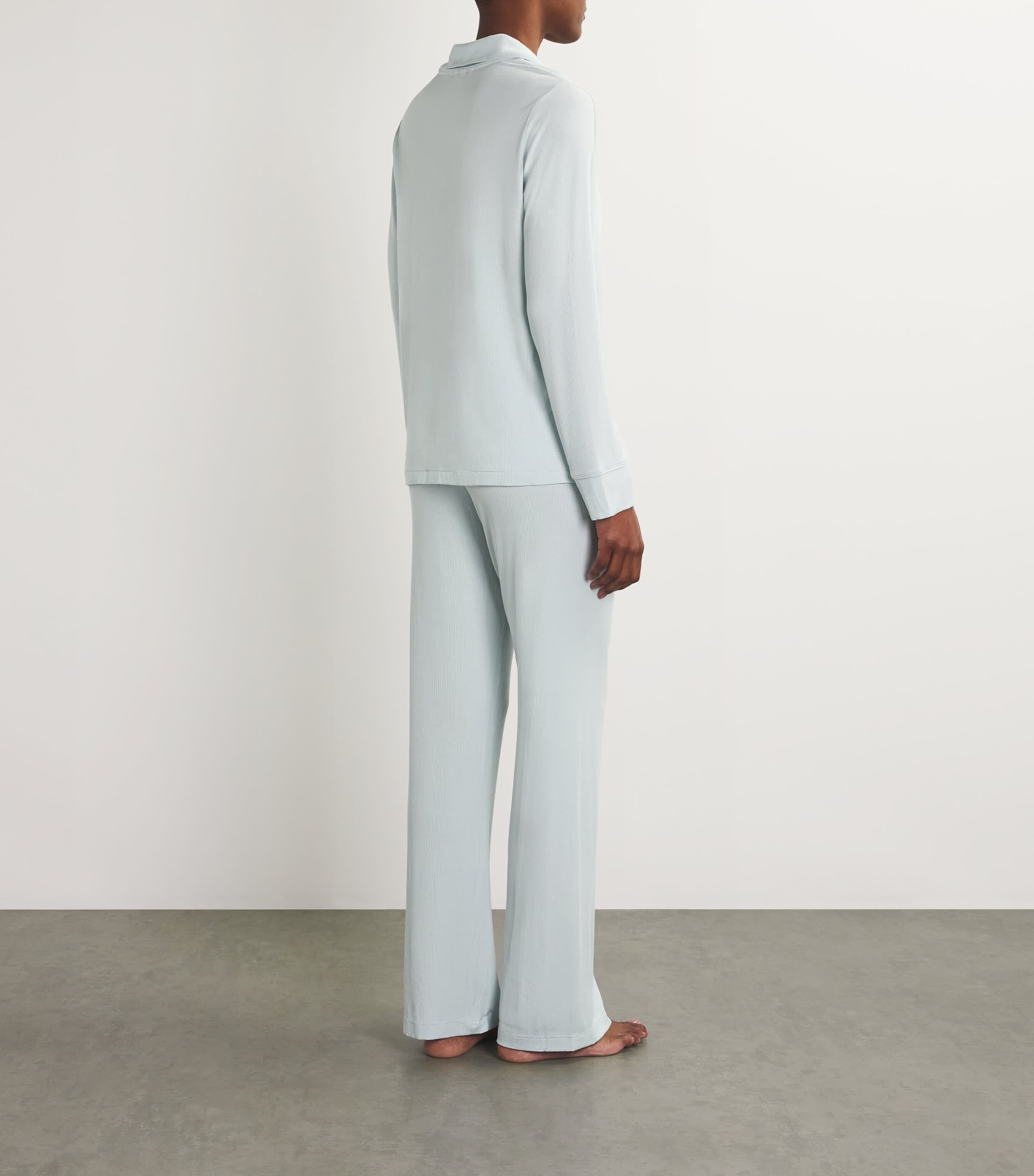 Skims Soft Lounge Ribbed Pyjama Set | Harrods UK