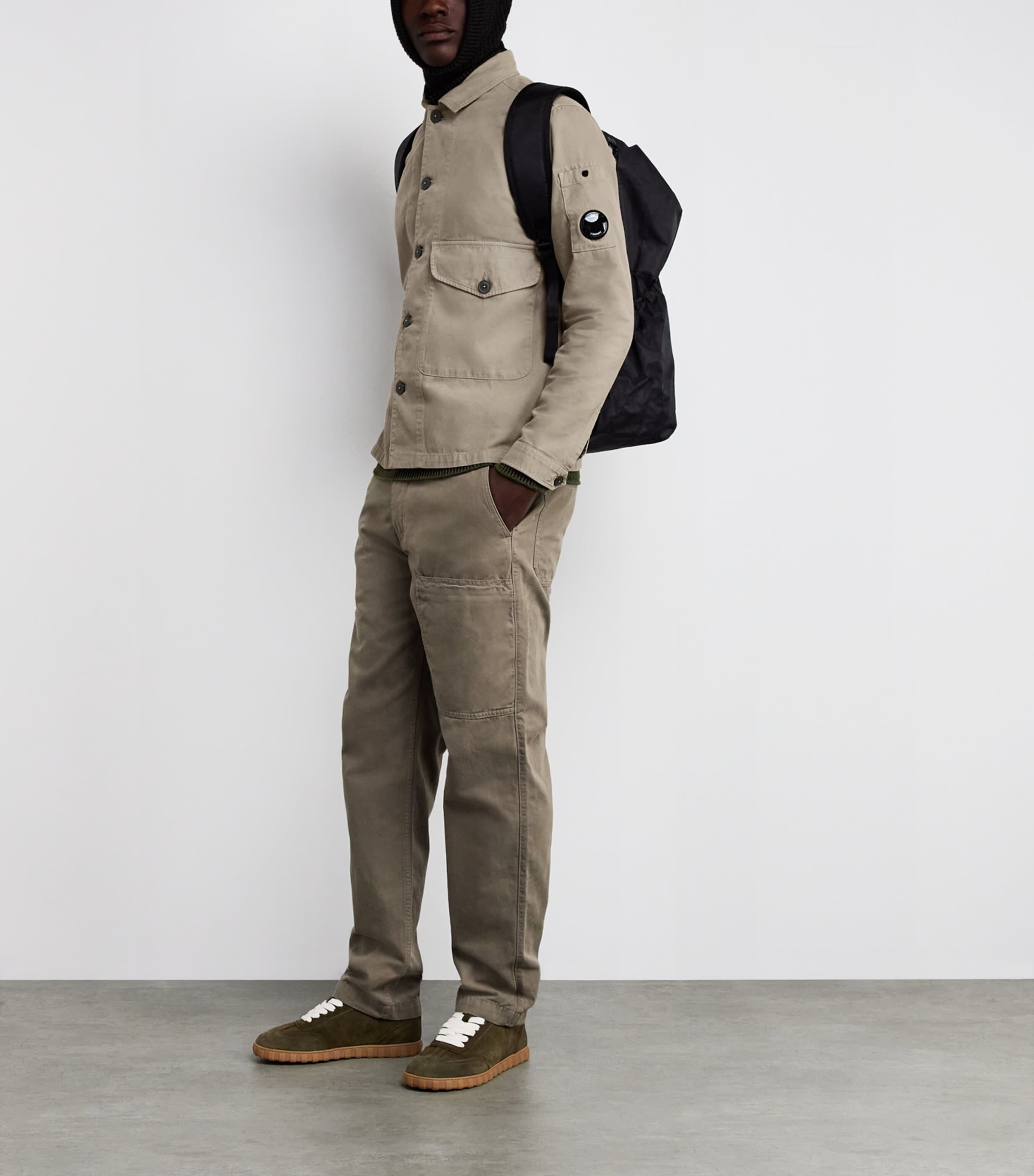 C.P. Company Brown Cotton Drill Overshirt | Harrods UK