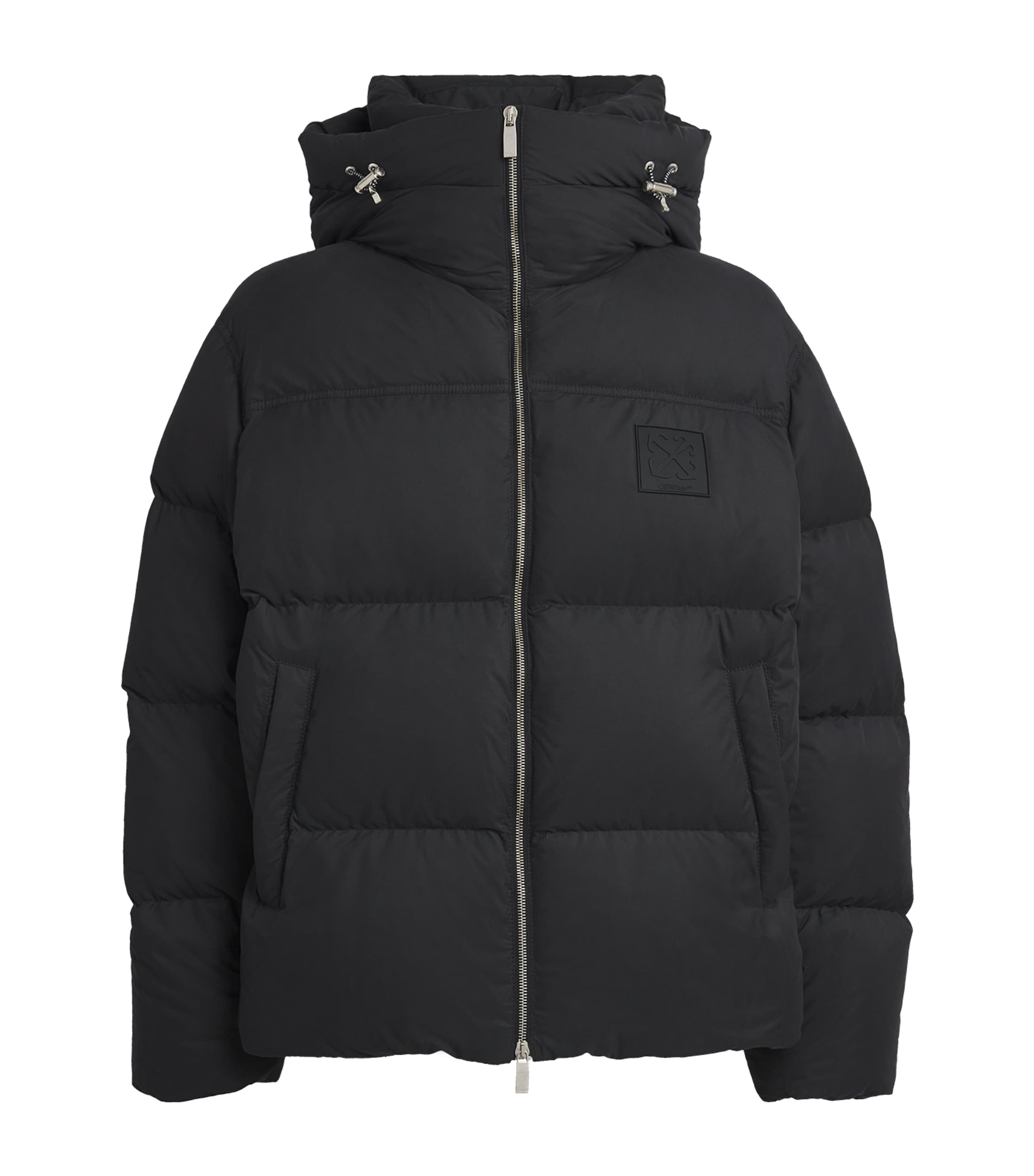 Off-white Down Arrow-patch Puffer Jacket In Black | ModeSens