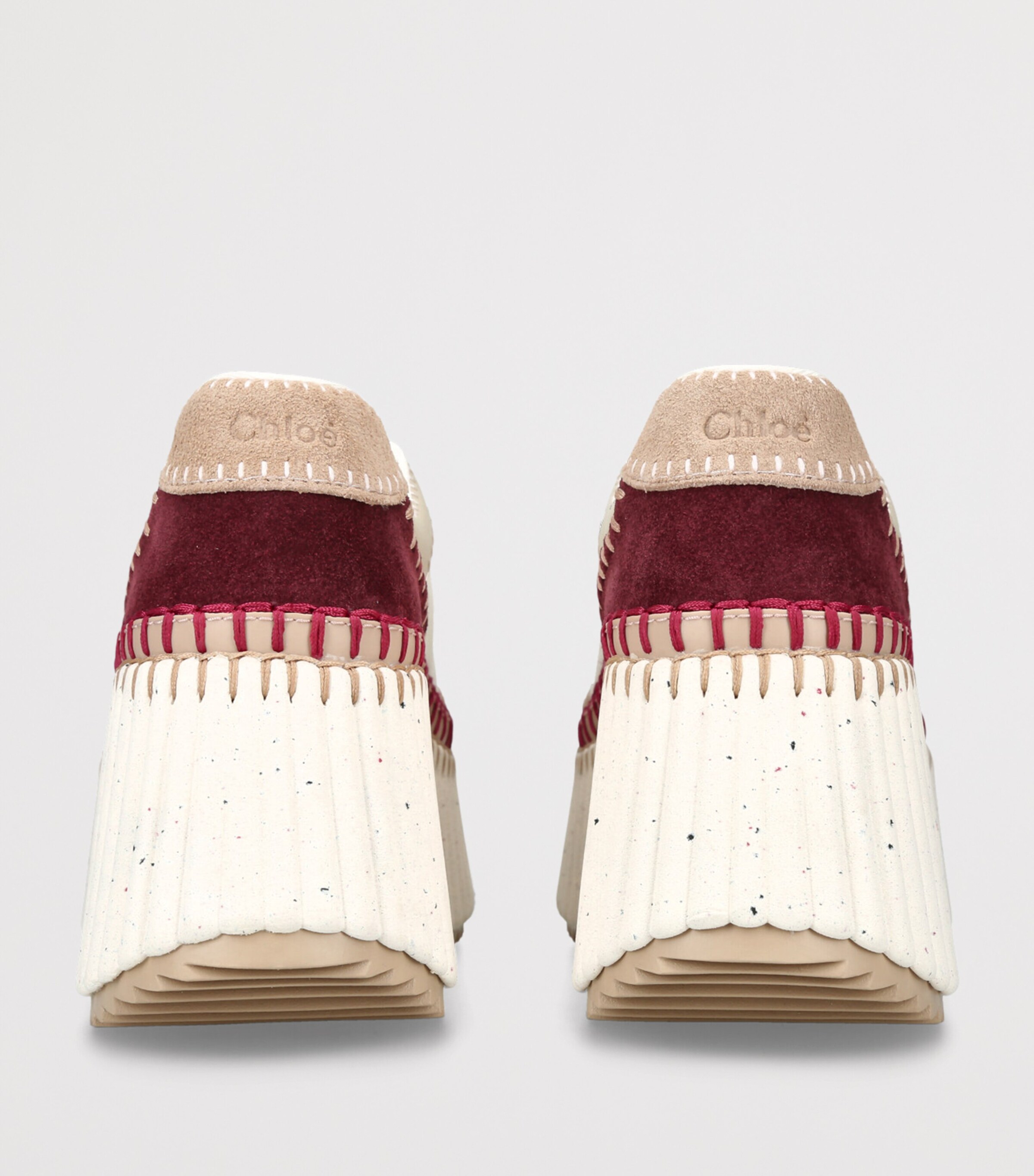 Chloé Beige Leather Nama Runner Platform Sneakers | Harrods AU