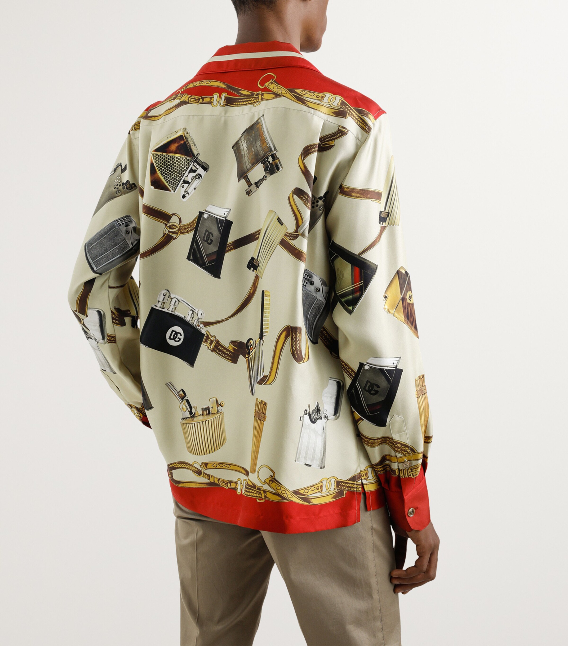 Dolce & Gabbana Silk Lighter Print Shirt | Harrods US Dolce & Gabbana Silk Lighter Print Shirt | Harrods US