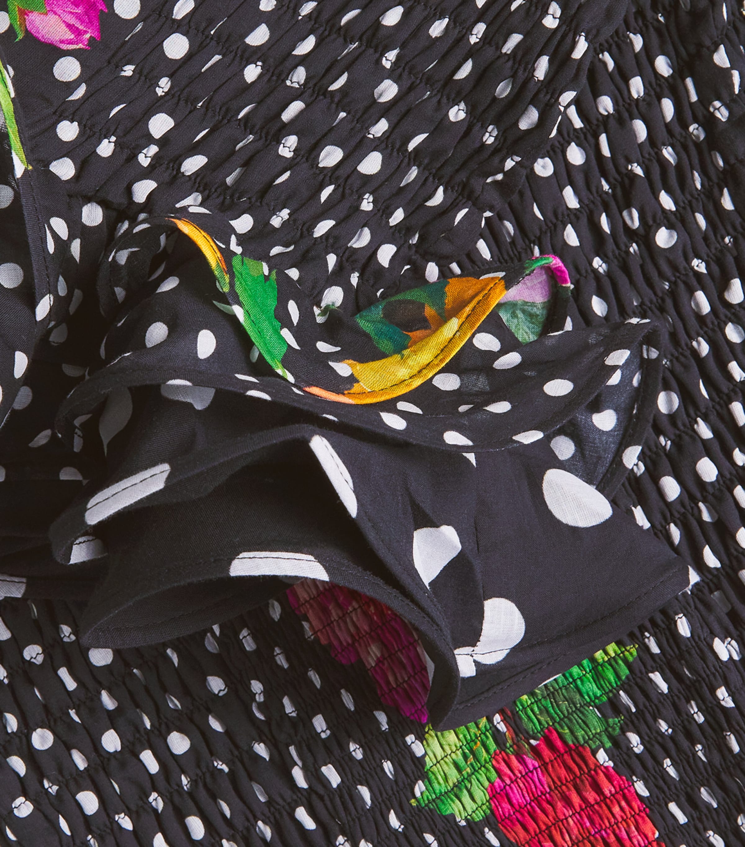 Charo Ruiz Ibiza Black Floral Polka-Dot Aitana Mini Dress | Harrods UK