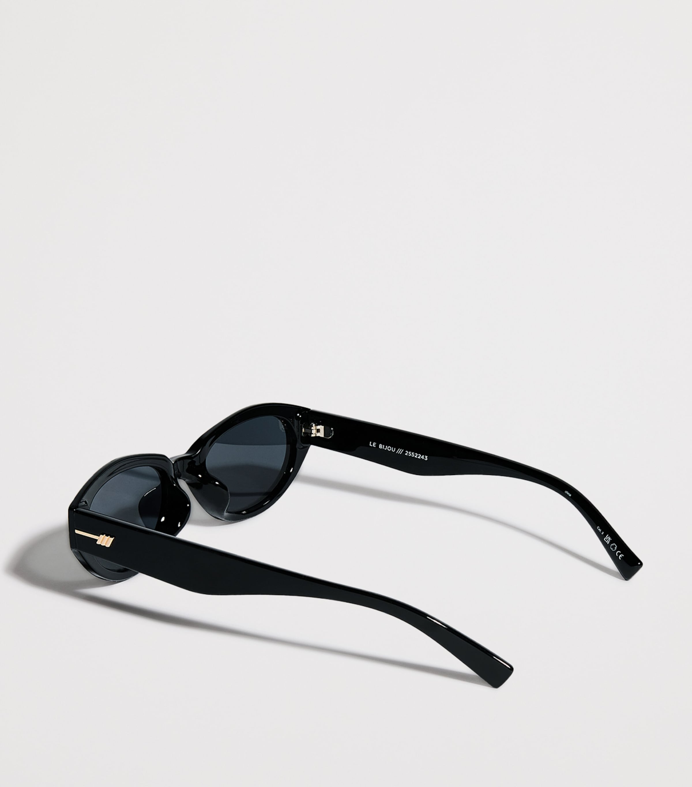 Le Specs Black Le Bijou Oval Sunglasses | Harrods US
