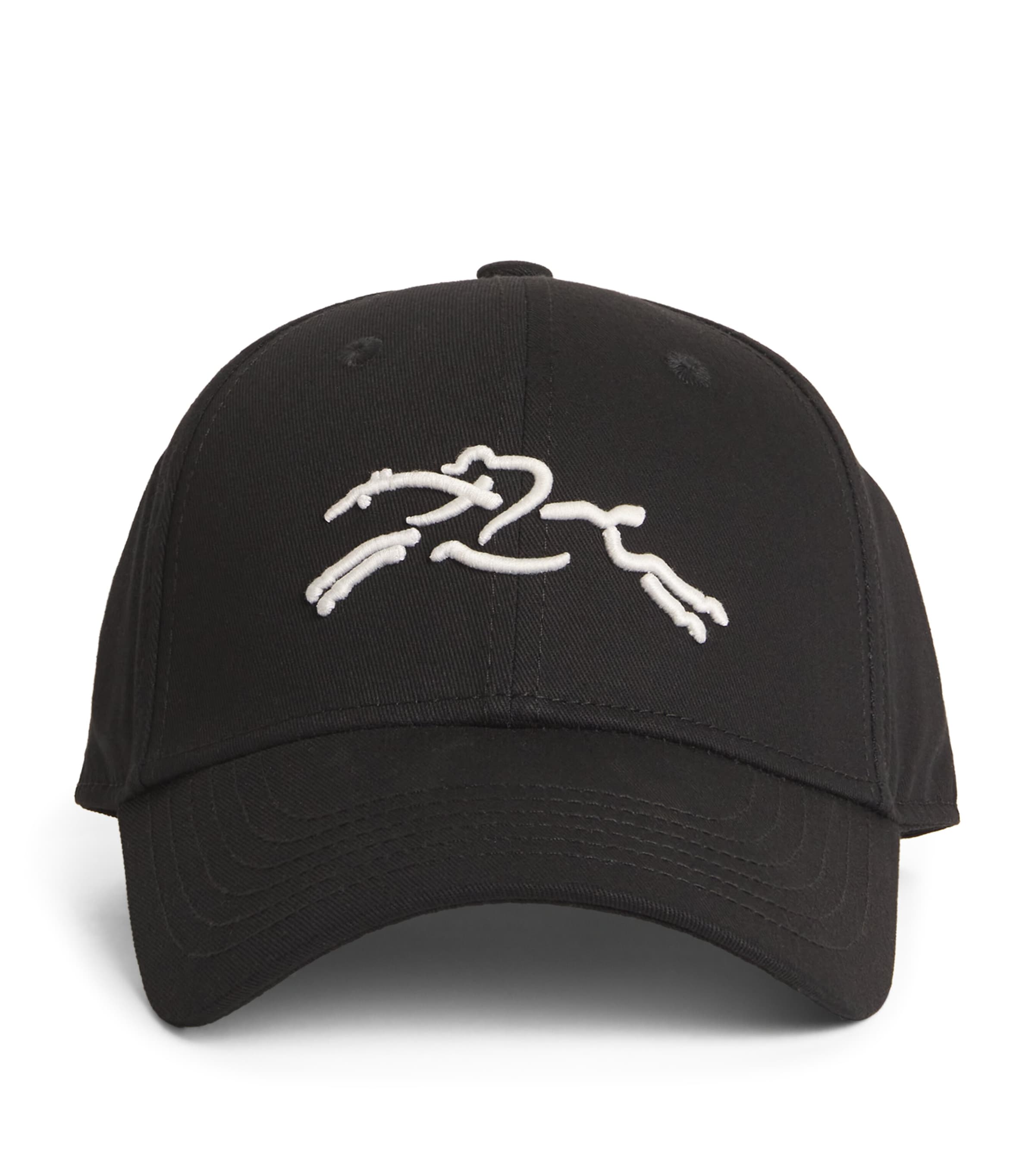 Longchamp Black Logo Baseball Cap | Harrods UK