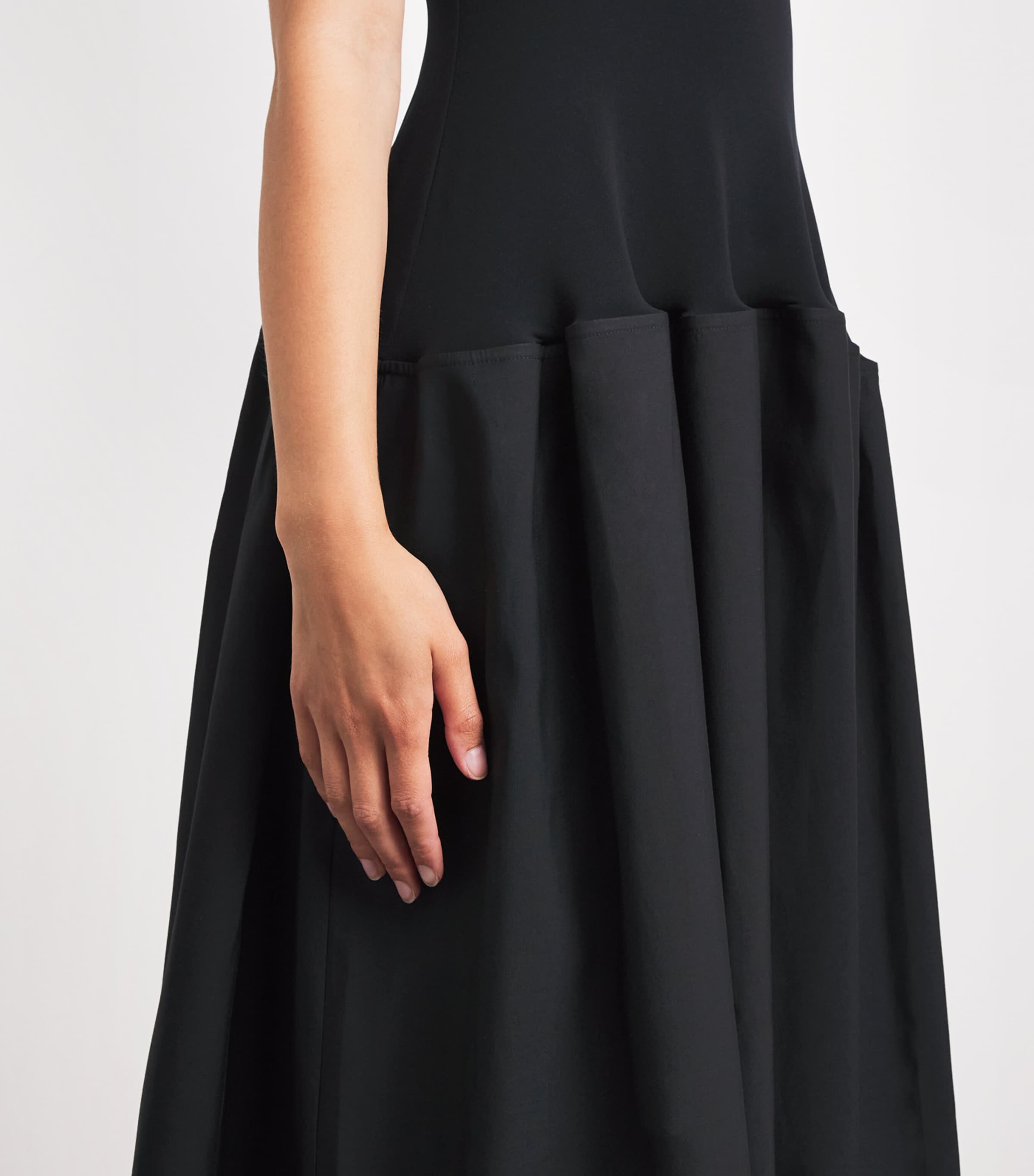 FFORME Black Pleated Marina Maxi Dress | Harrods US