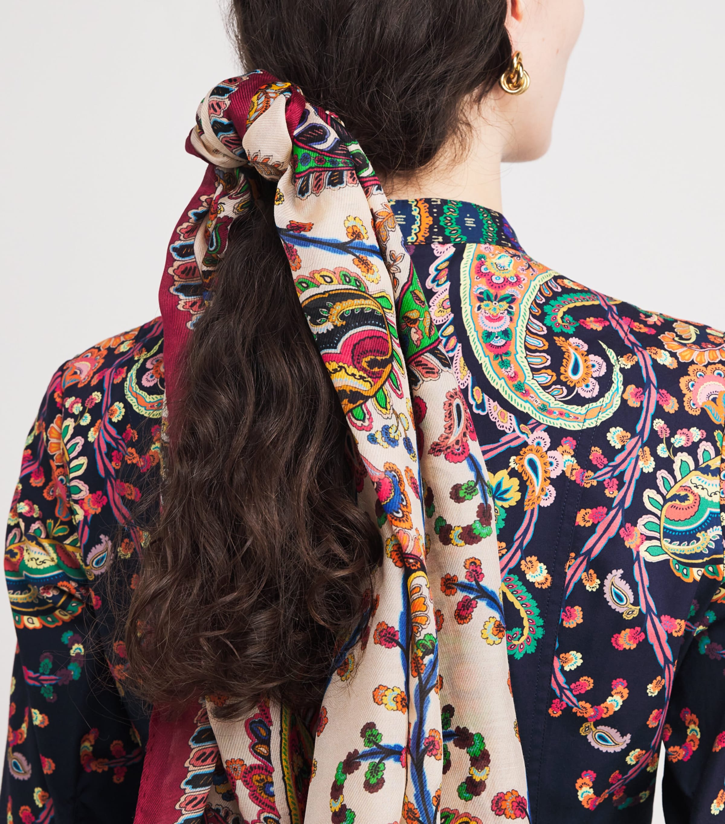 Etro Multi Cotton-Silk Paisley Scarf | Harrods US