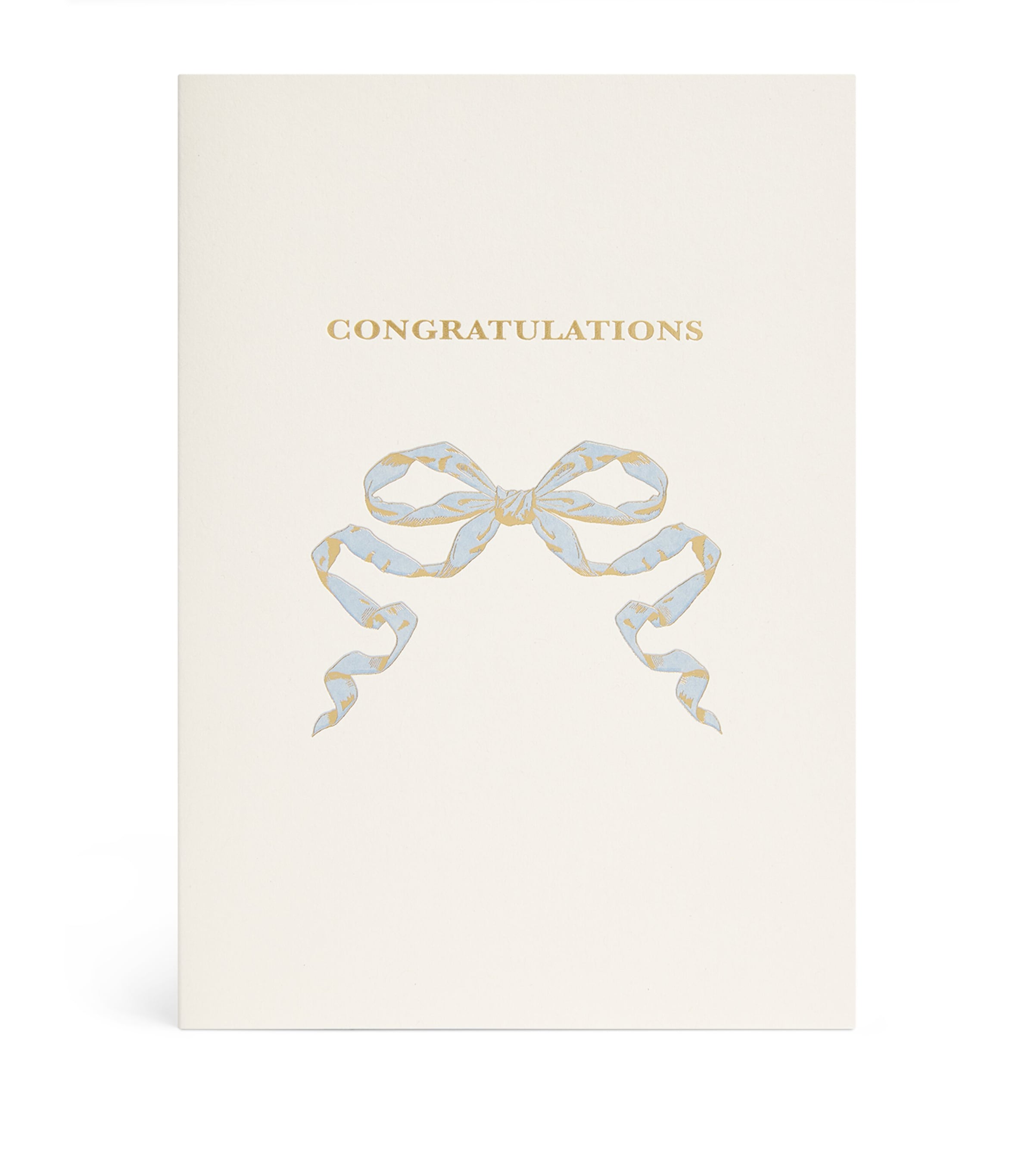 Harrods Blue Bow Congratulations Card | ModeSens