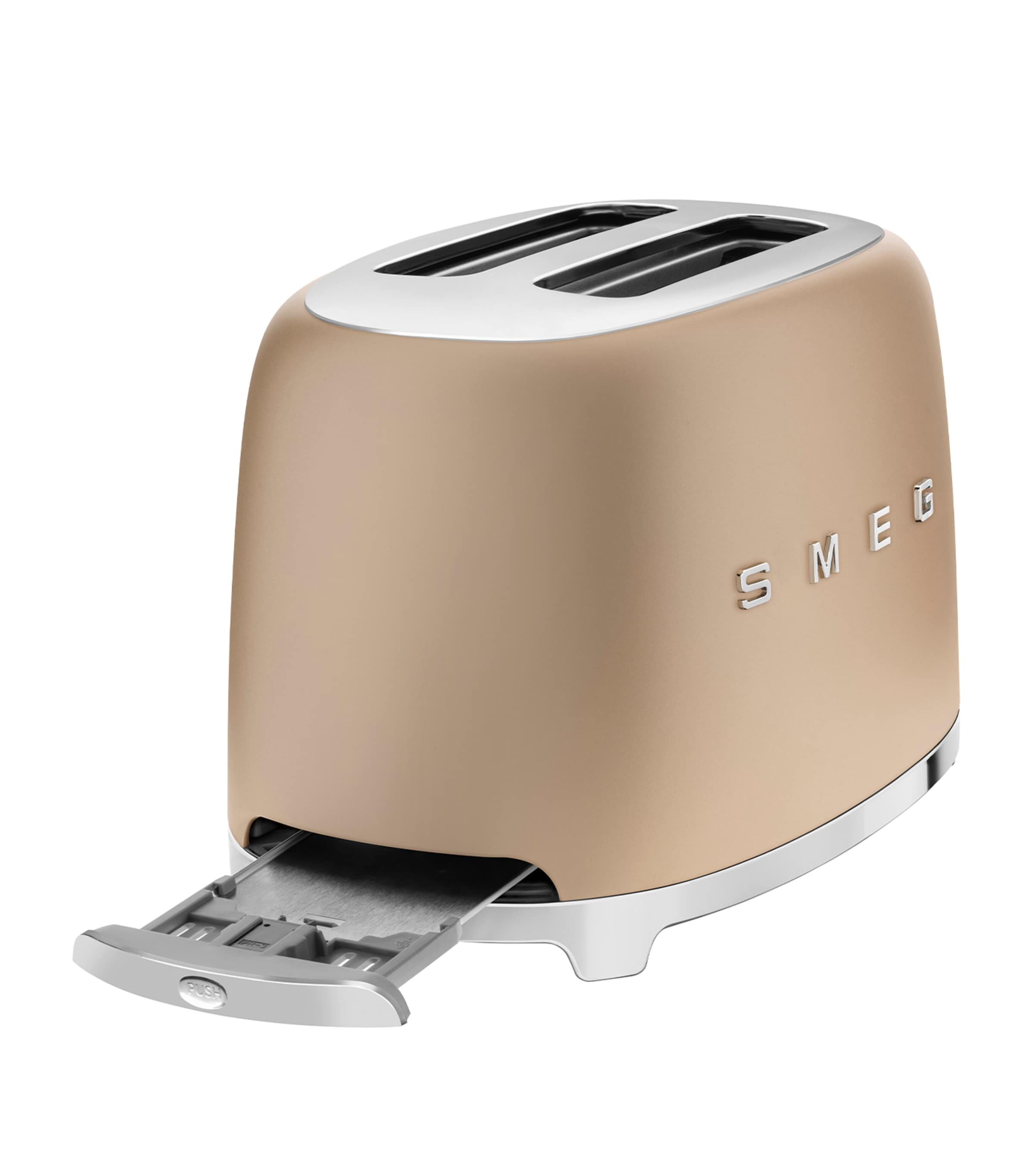 Smeg '50s Style 2-Slot Toaster - Matte Champagne | Harrods UK