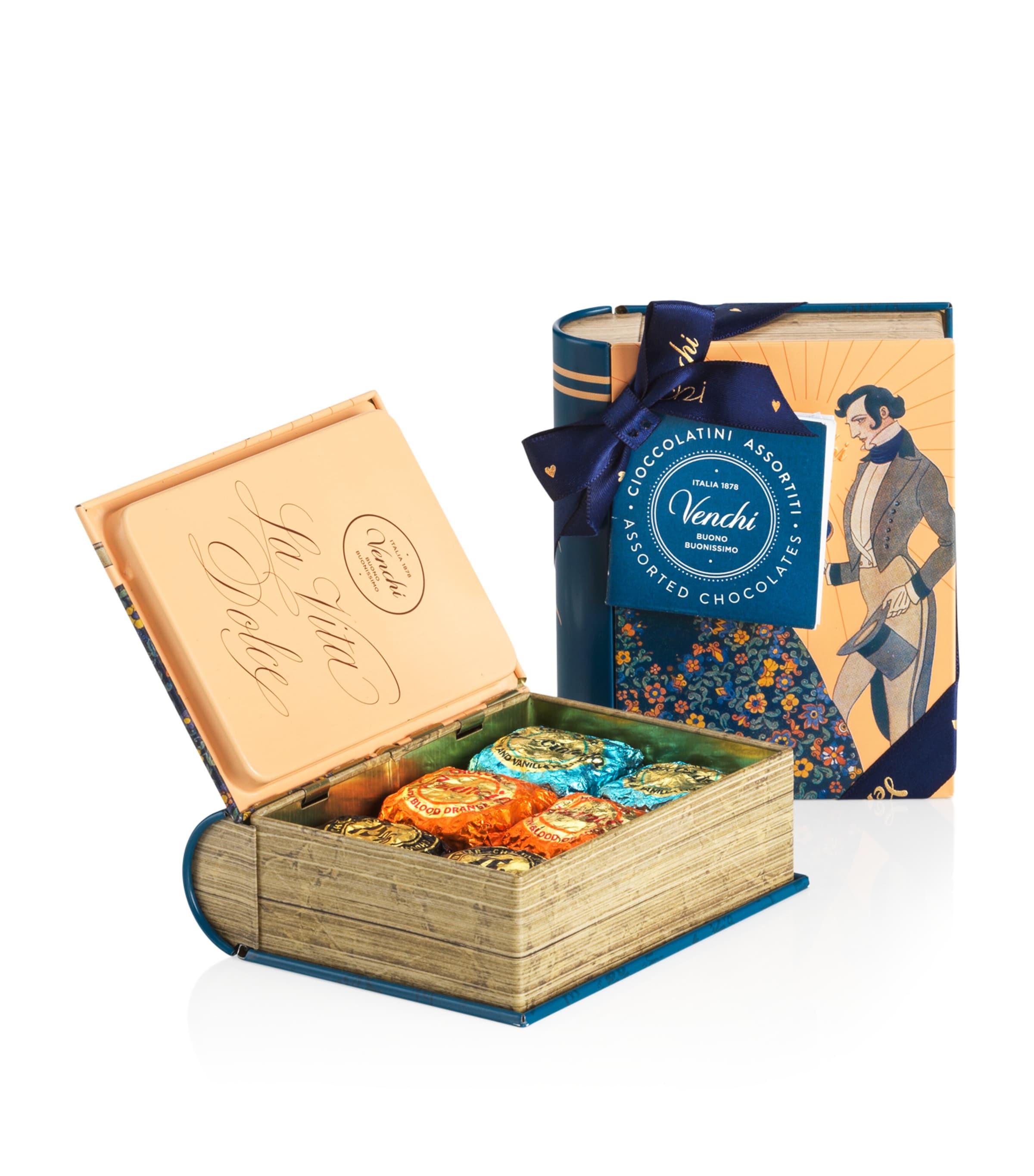 Venchi 1878 Vintage Mini Book Chocolate Gift Box (119g) | Harrods UK