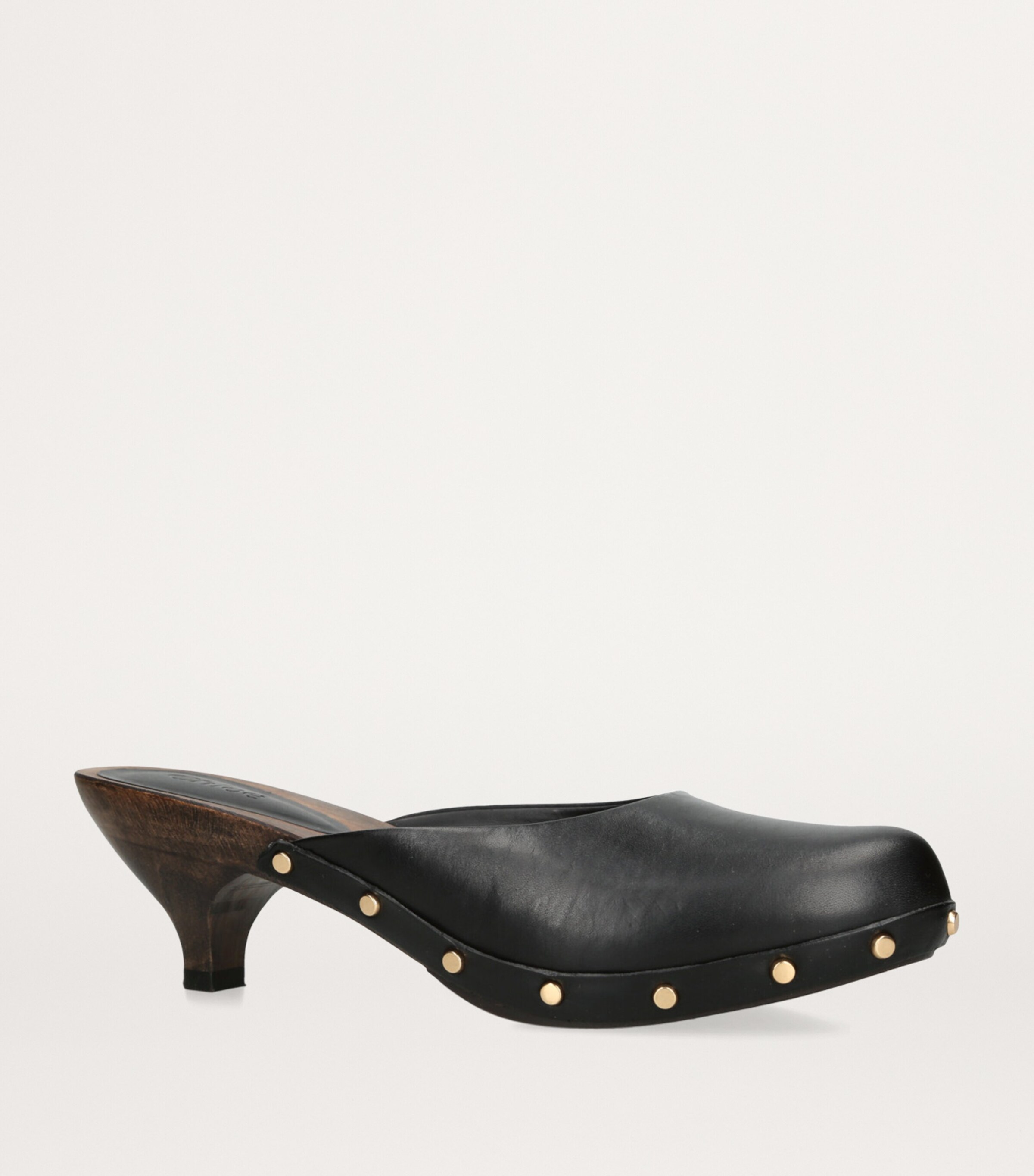 Chloé Black Leather Judith Studded Clogs 40 | Harrods UK