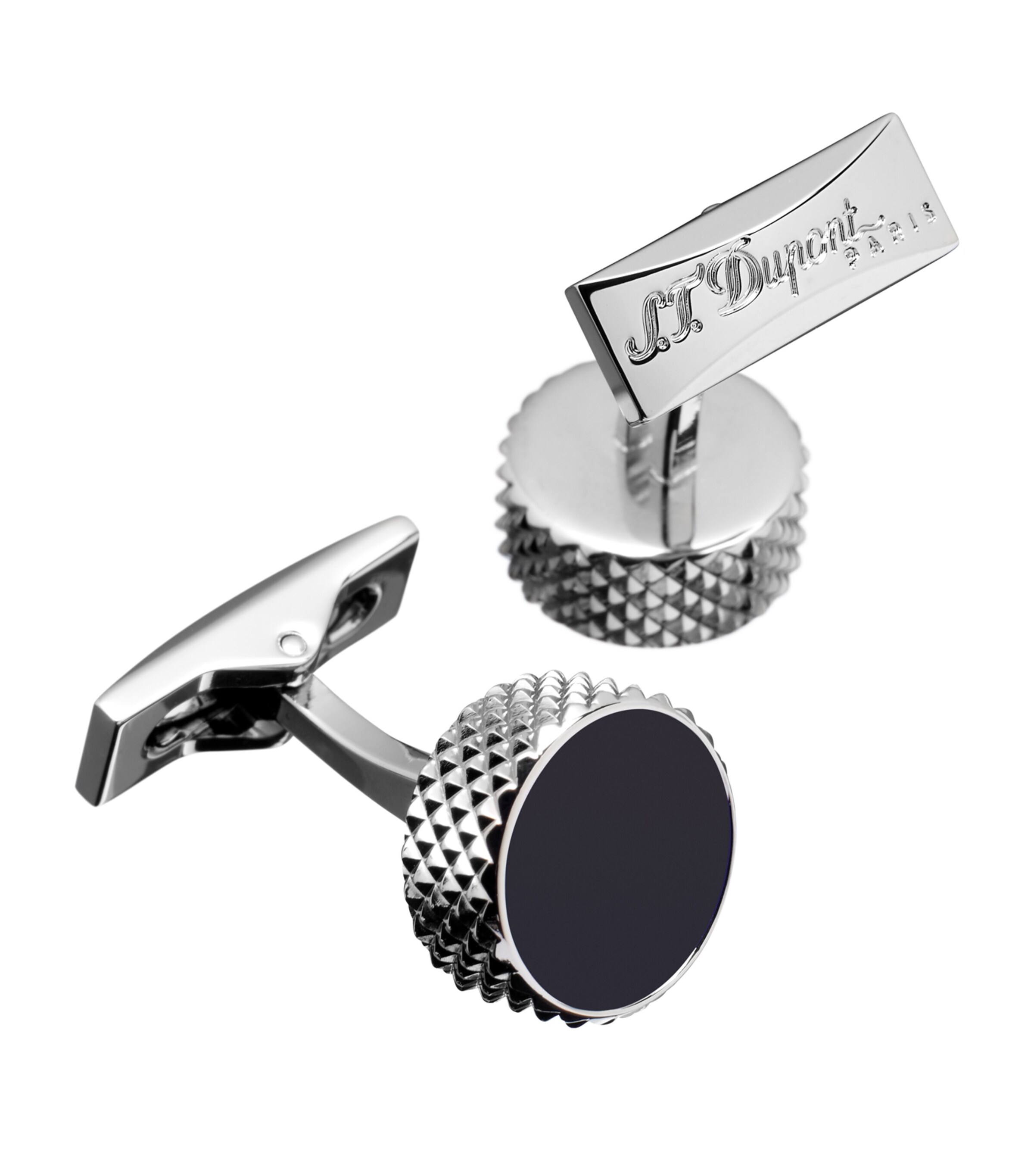 S.T. Dupont Palladium Round Cufflinks | Harrods US