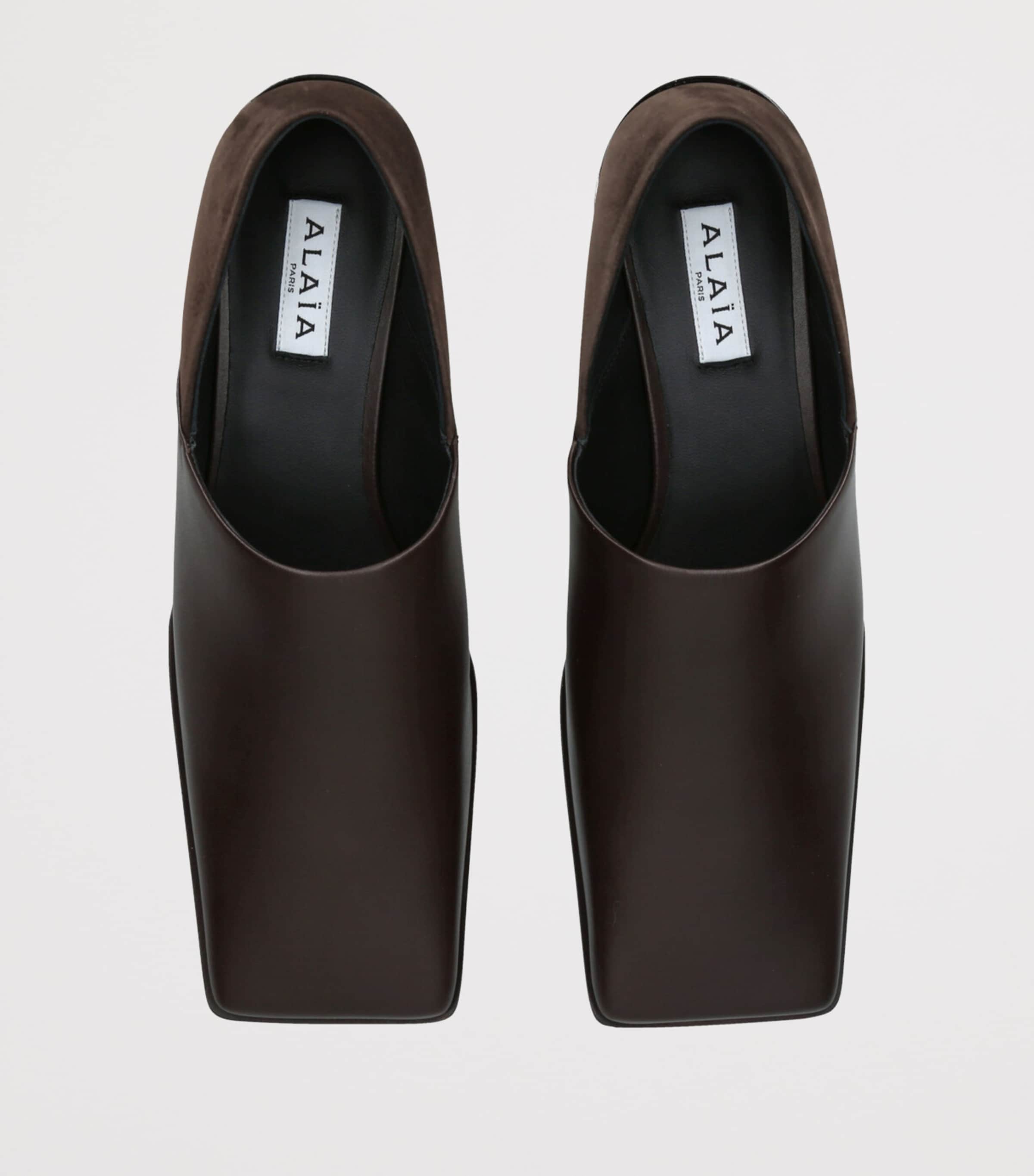 Alaïa Burgundy Leather Square-Toe Loafers 20 | Harrods UK