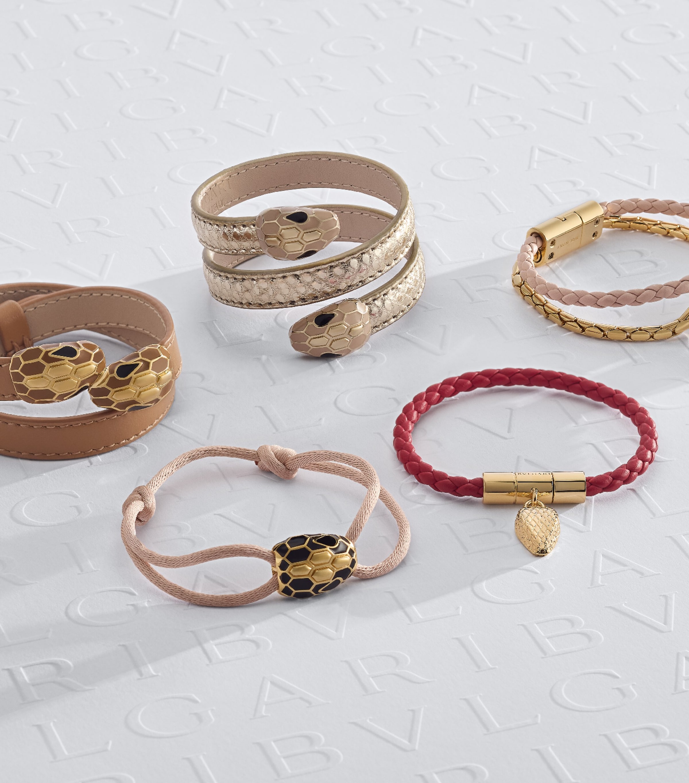 Bvlgari Leather Serpenti Forever Bracelet | Harrods AU