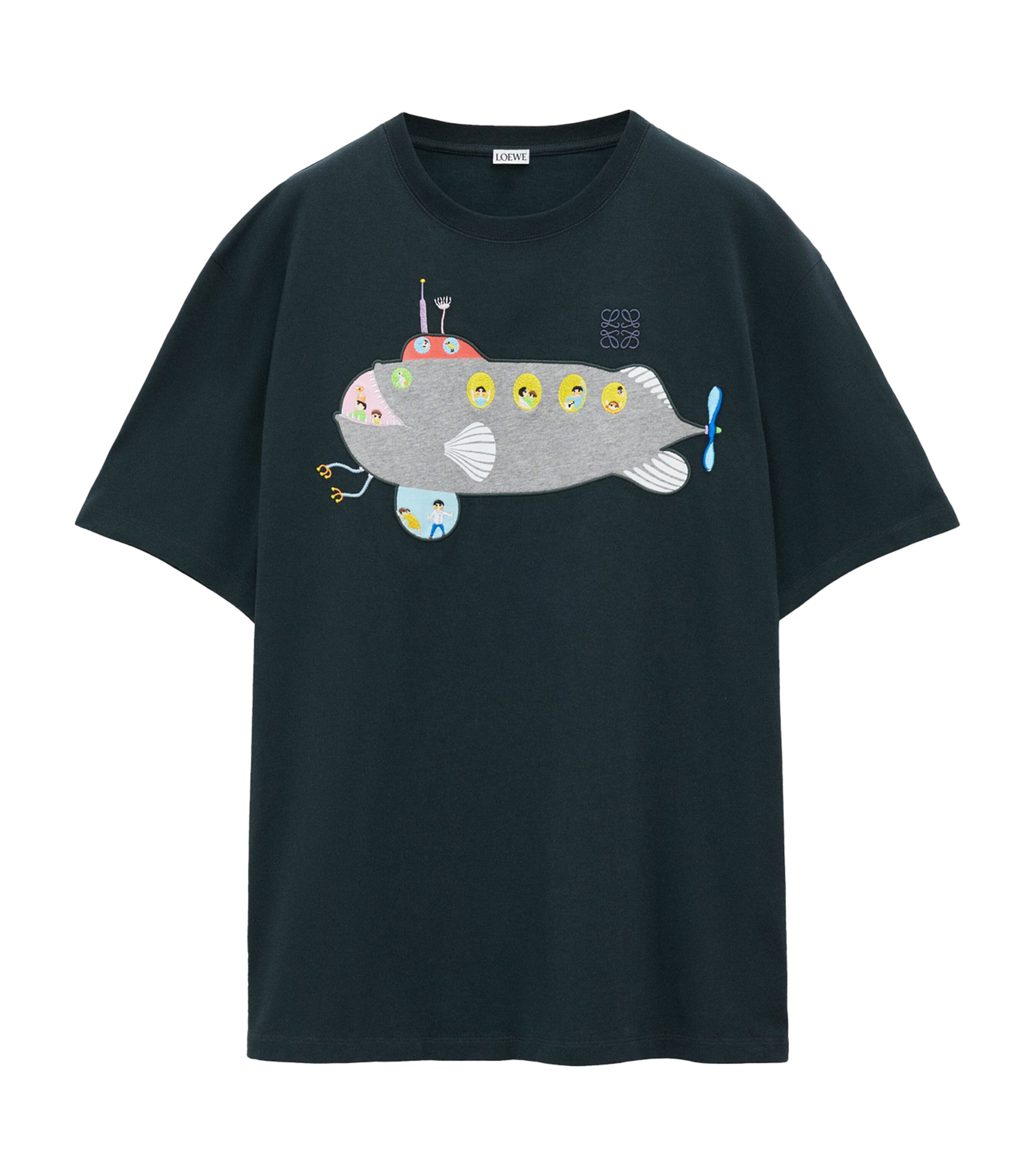 LOEWE Green Submarine Print T-Shirt | Harrods IN