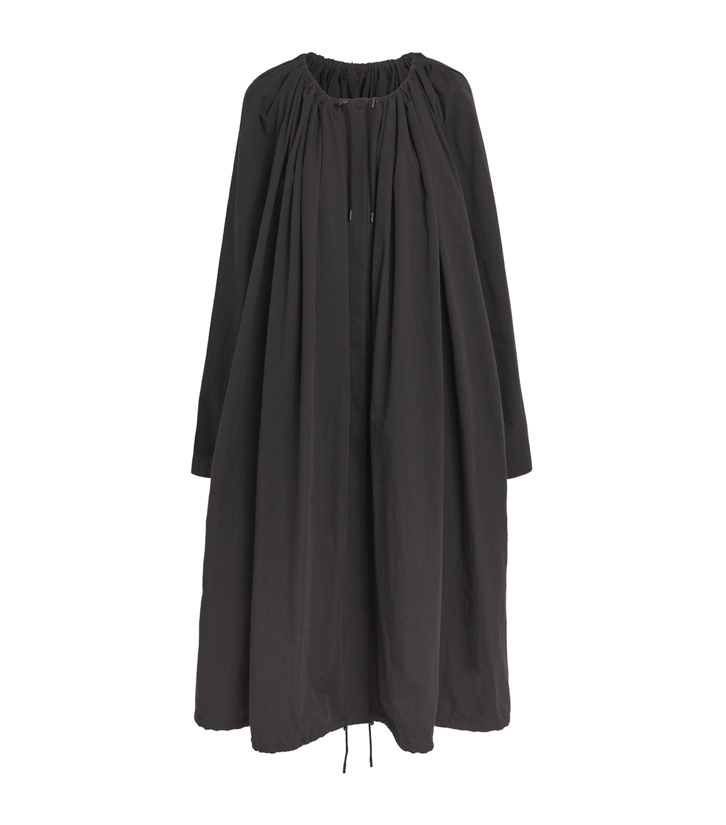 Toteme Black Gathered Parachute Coat | Harrods UK