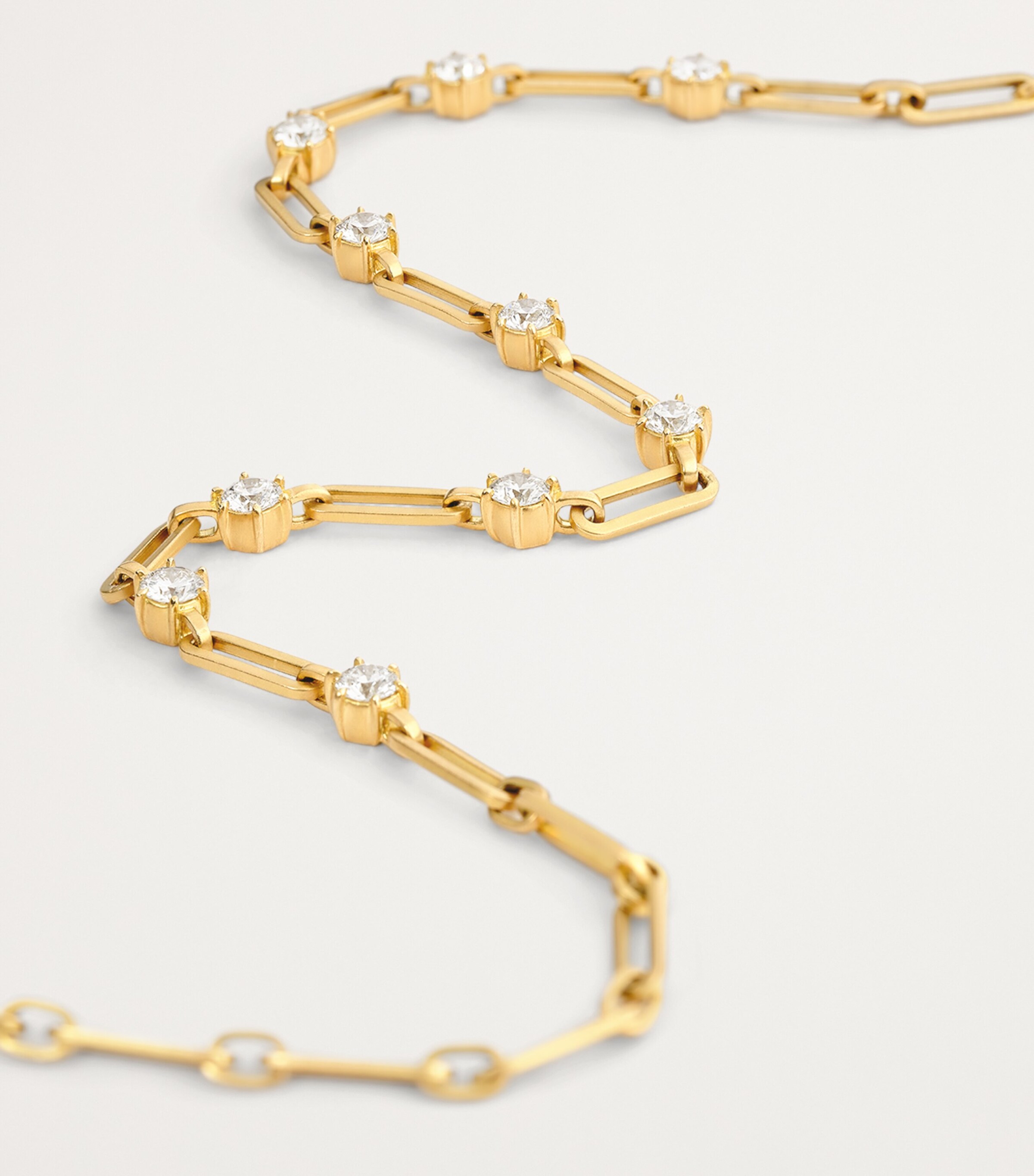 Jade Trau Gold Yellow Gold and Diamond Phoebe Chain Necklace | Harrods US