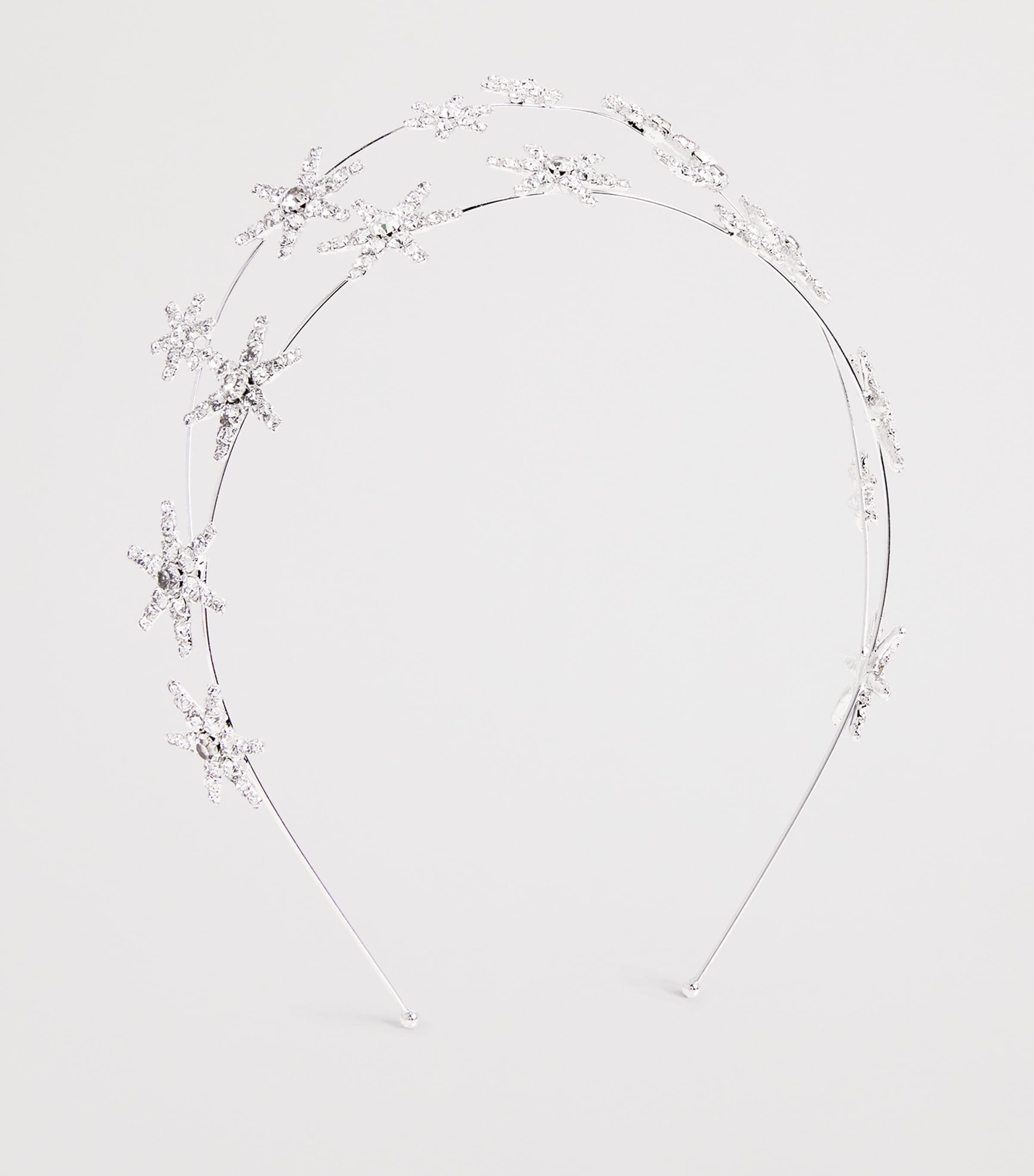 Jennifer Behr Silver Crystal Celestina Tiara | Harrods AU
