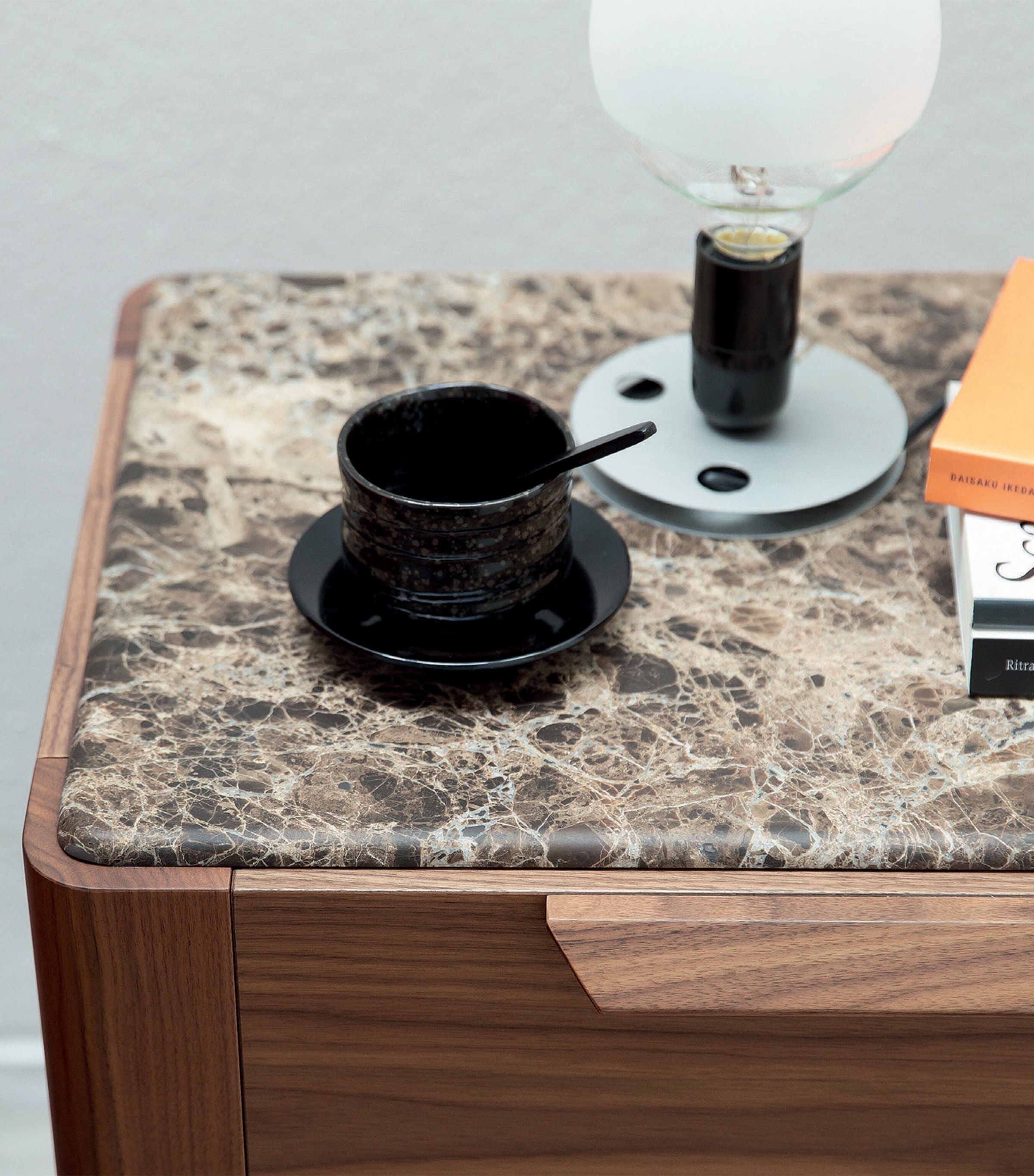 Porada Walnut Ziggy Bedside Table | Harrods US