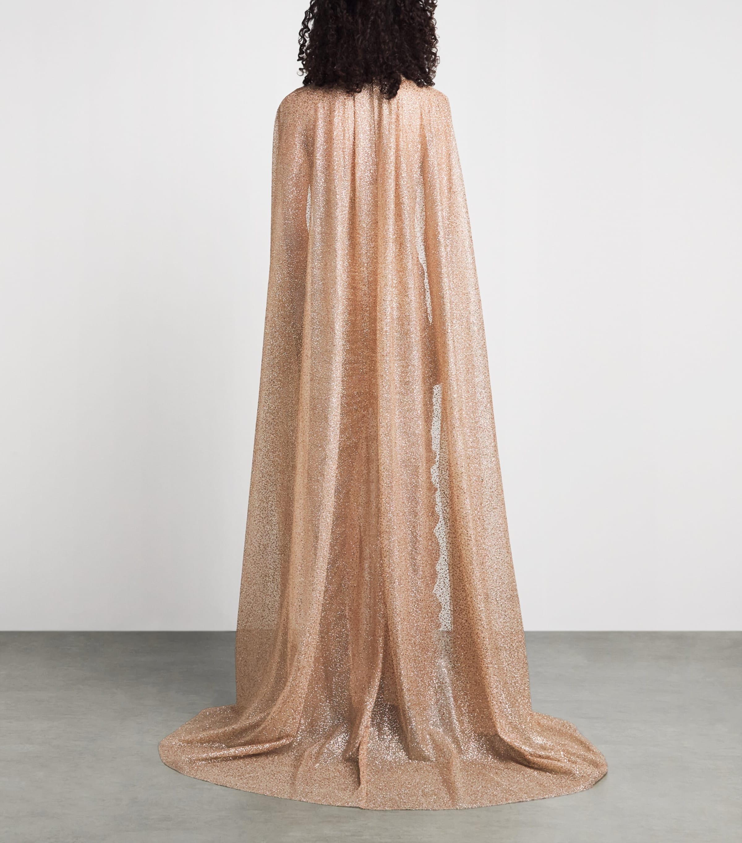 Sandra Mansour Pink Glitter Veil of Light Gown | Harrods US