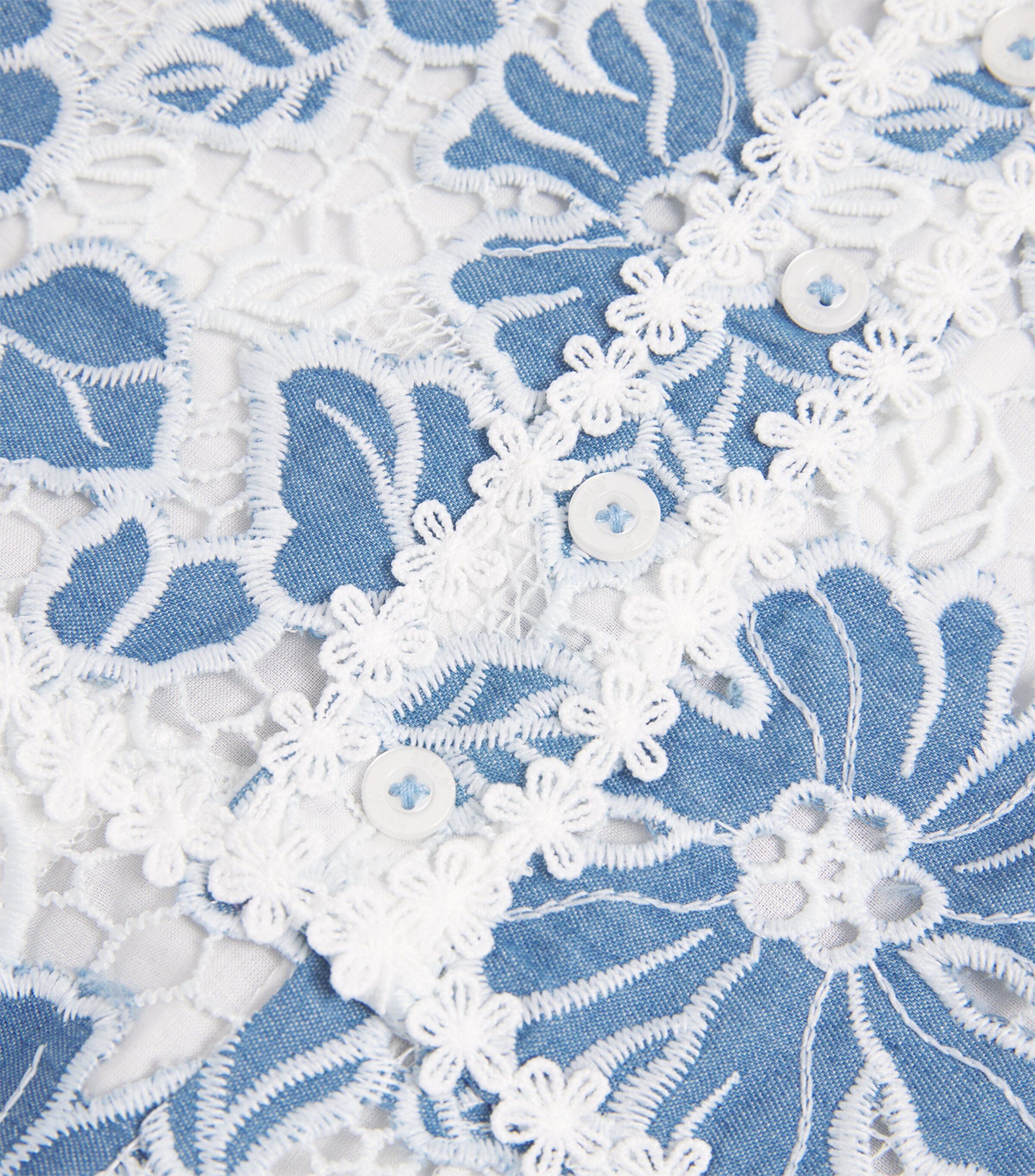 MARLO Blue Lace-Denim Lori Playsuit (3-16 Years) | Harrods IN