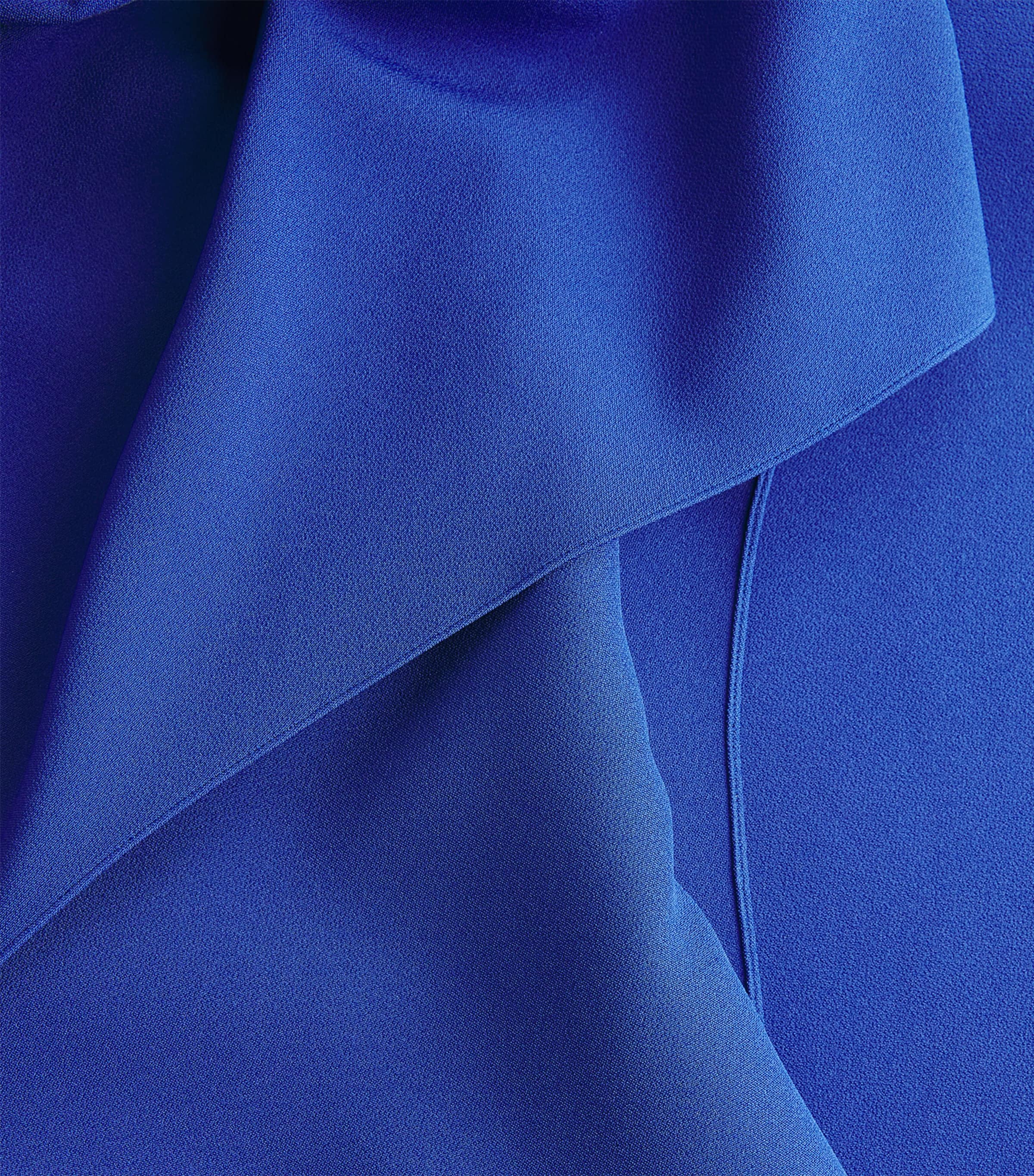 Safiyaa Blue Crepe Cape-Detail Contessa Gown | Harrods NL