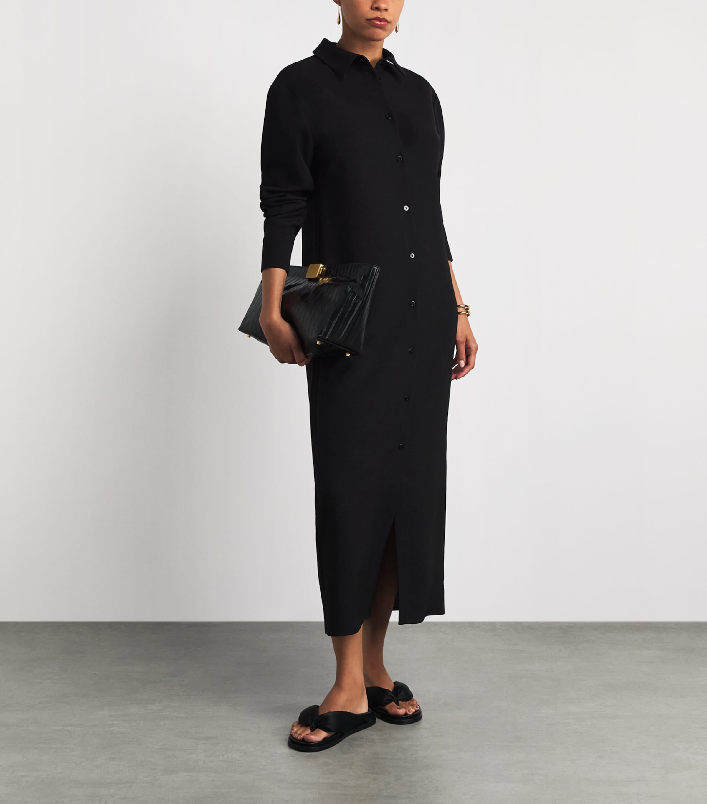 Almada Label Black Nile Shirt Dress | Harrods UK