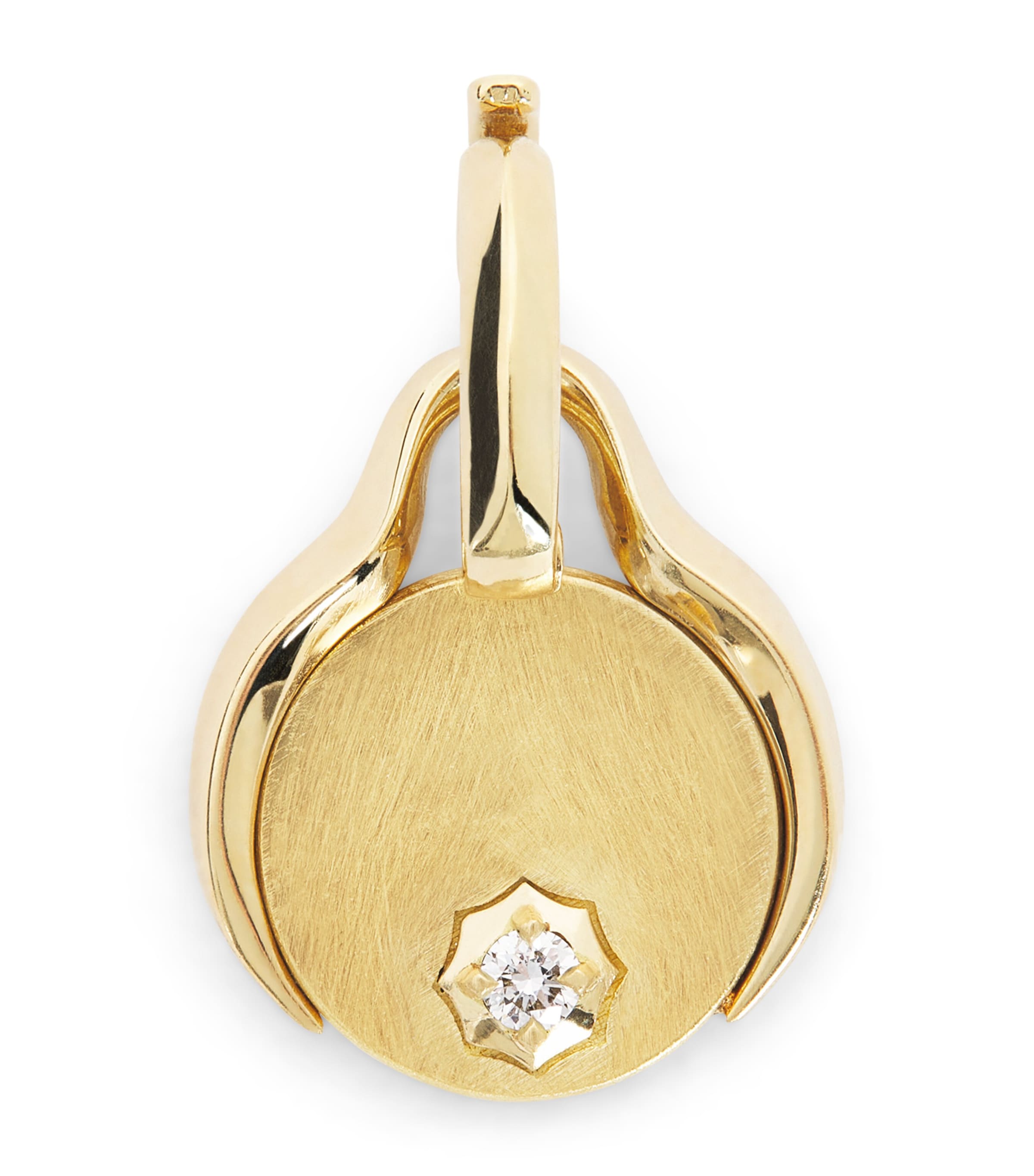 Jade Trau Mini Yellow Gold and Diamond Diana Charm | Harrods US
