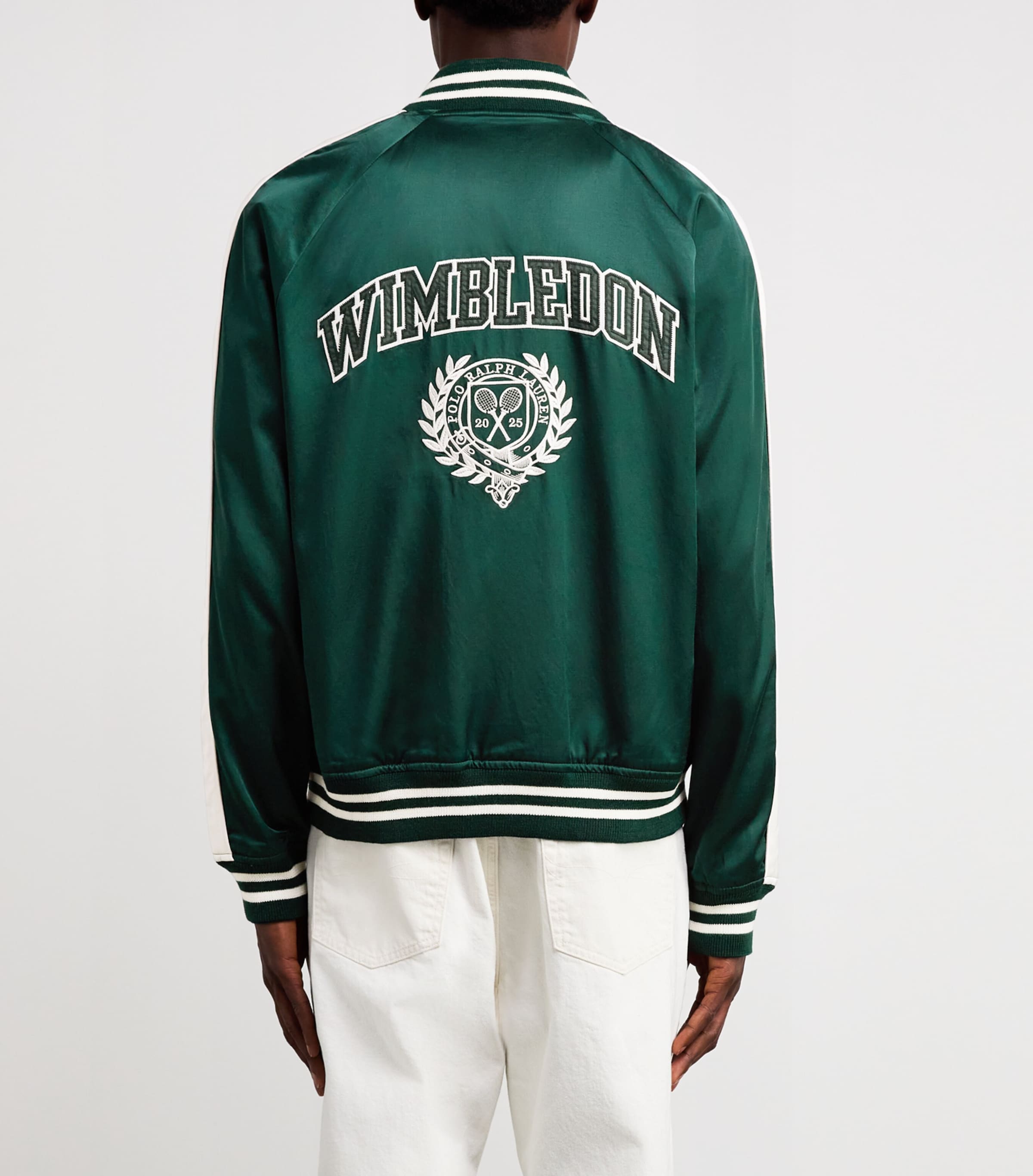 Polo Ralph Lauren Green x Wimbledon Varsity Bomber Jacket | Harrods US