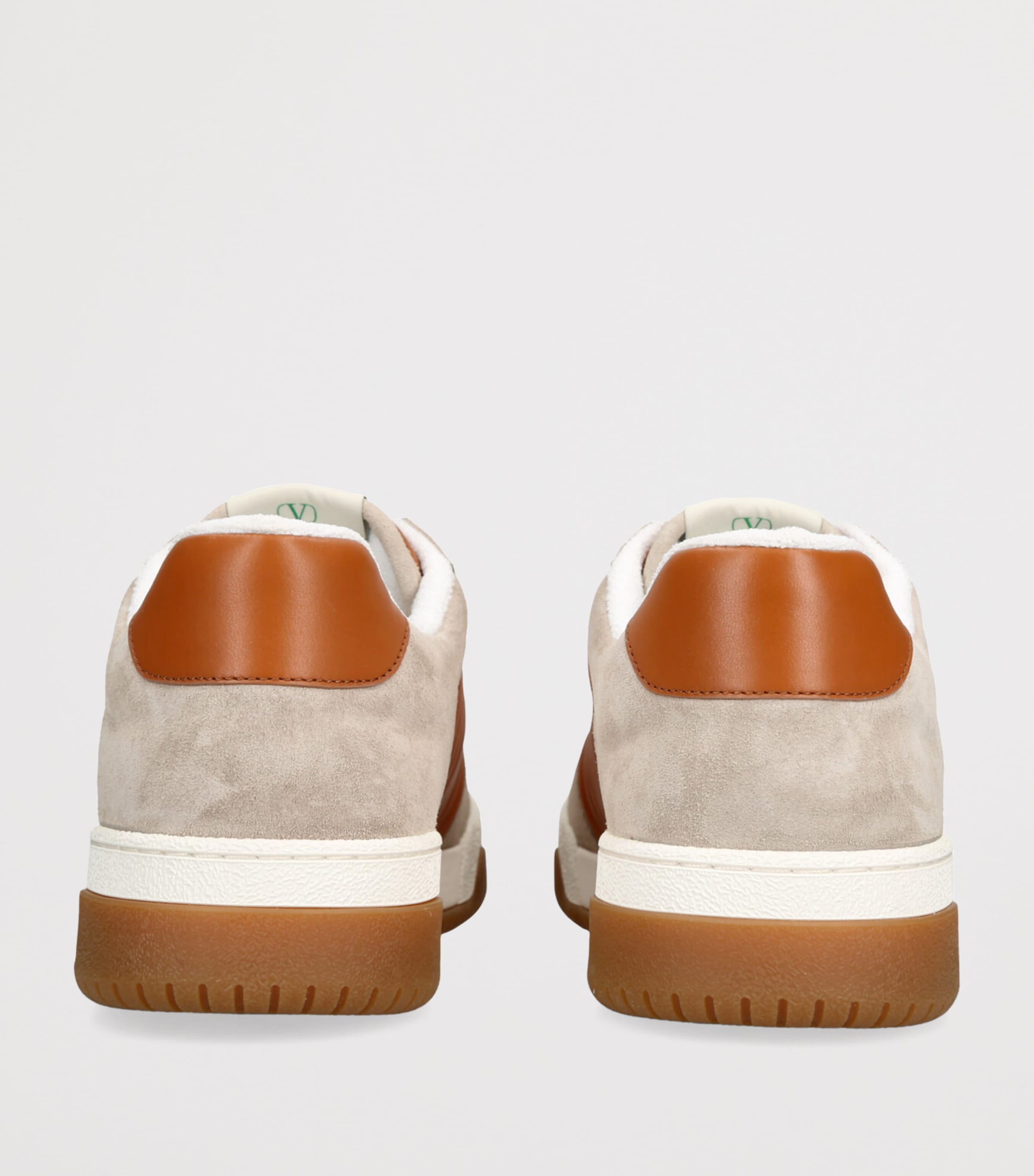 Valentino Garavani Beige Leather-Suede Sparry Sneakers | Harrods UK