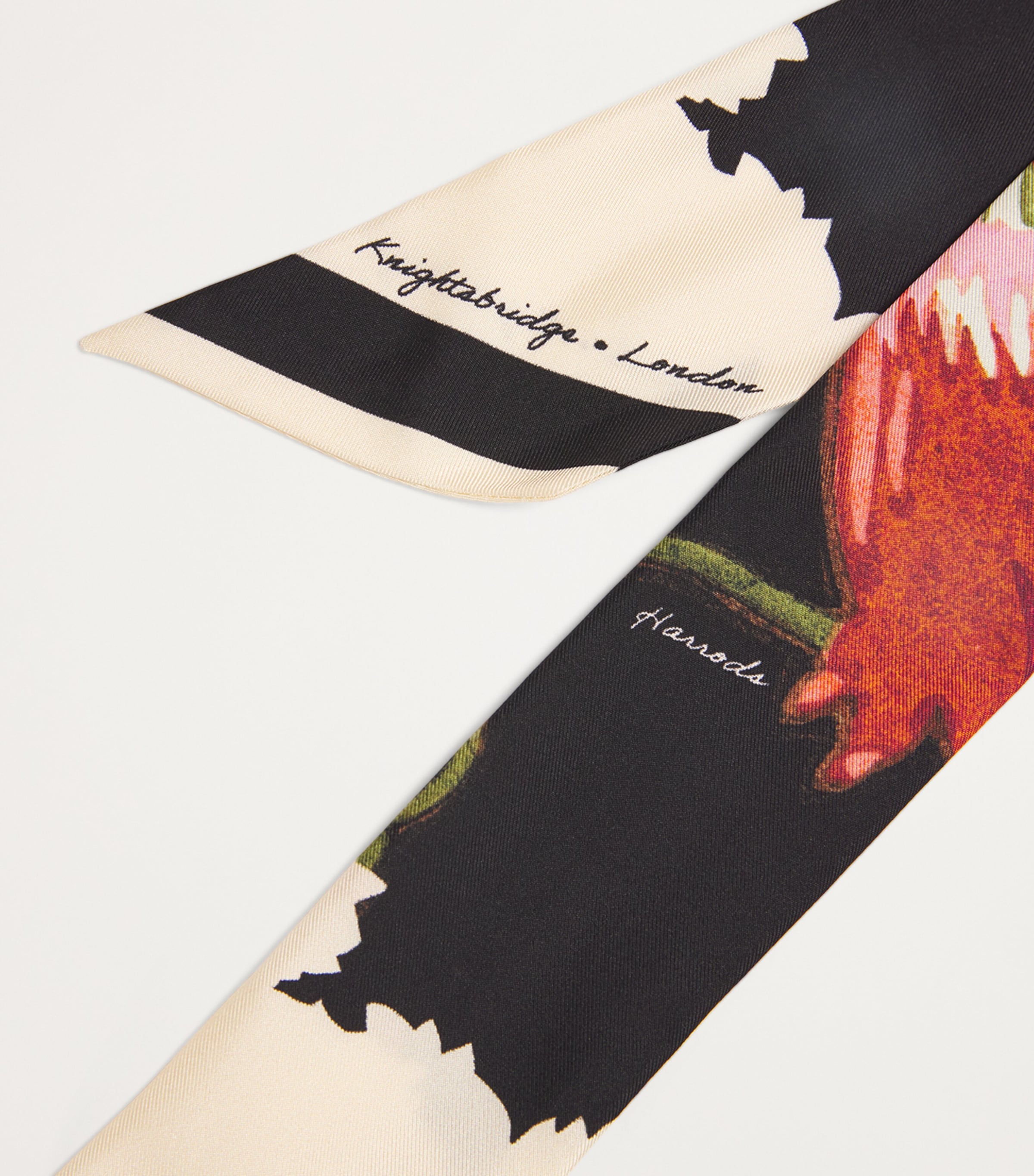 Harrods Multi Silk Floral Skinny Scarf | Harrods US