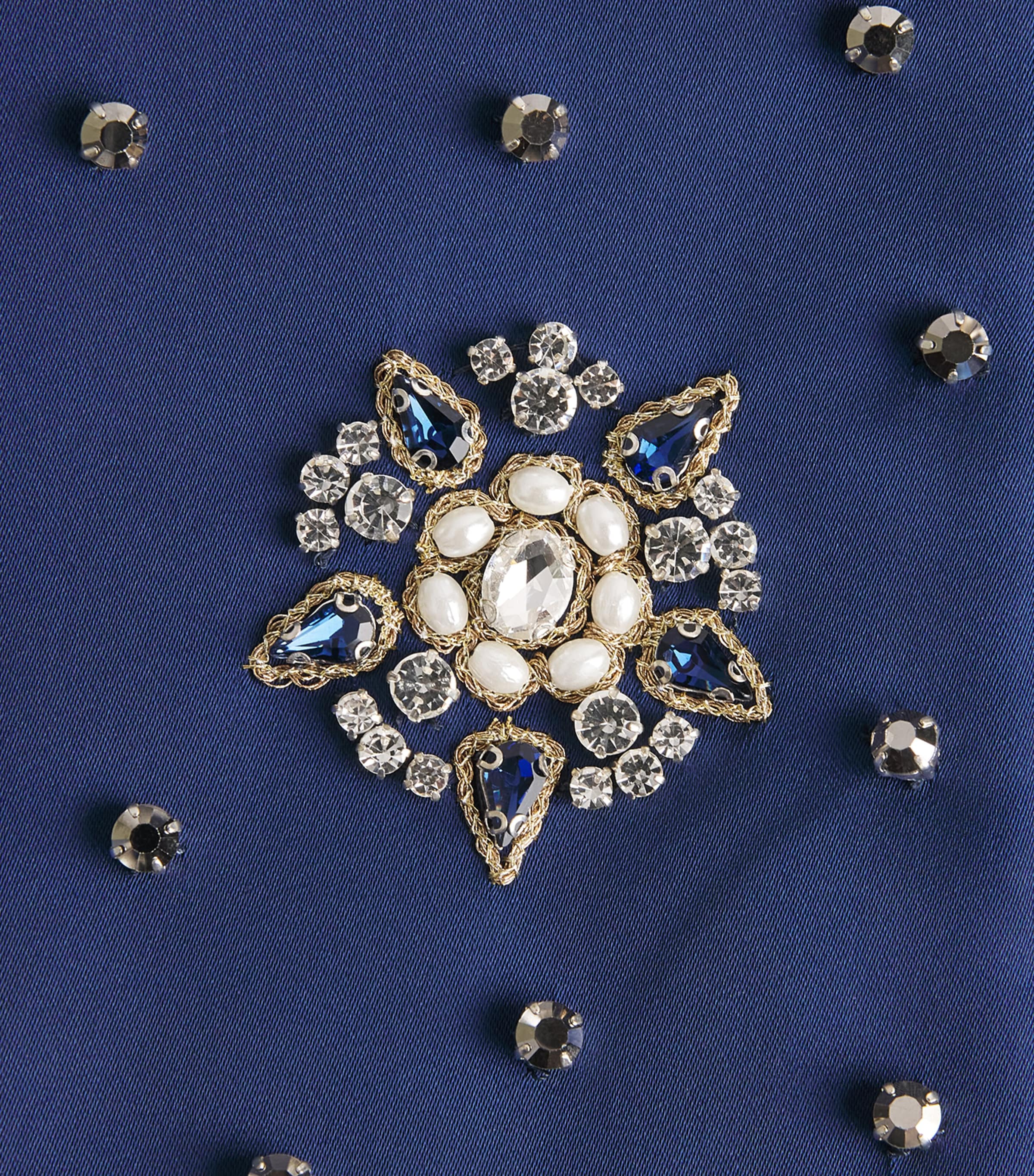 Alice+Olivia Navy Embellished Mandy Mini Dress | Harrods HK