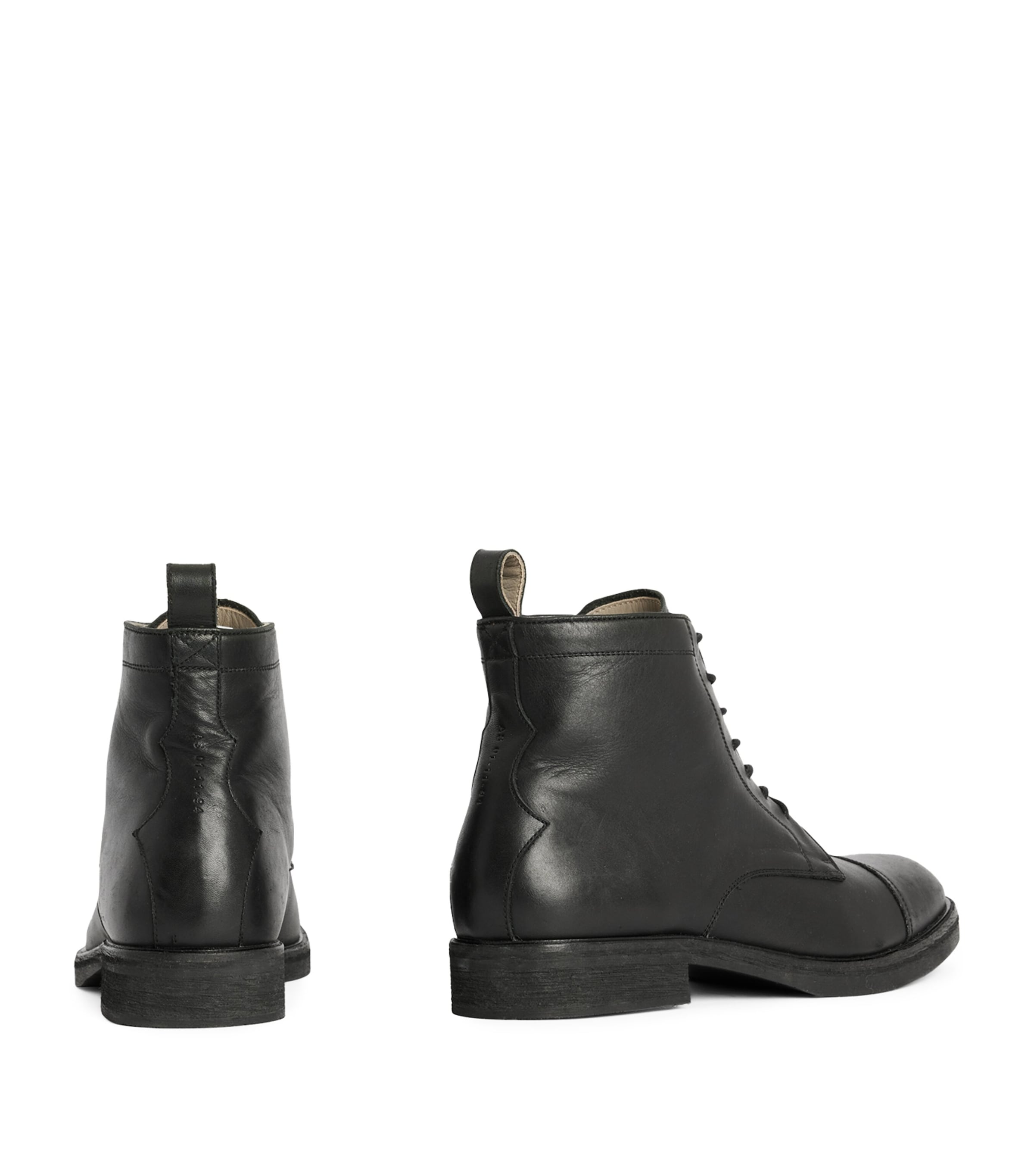 AllSaints Black Leather Drago Boots | Harrods UK