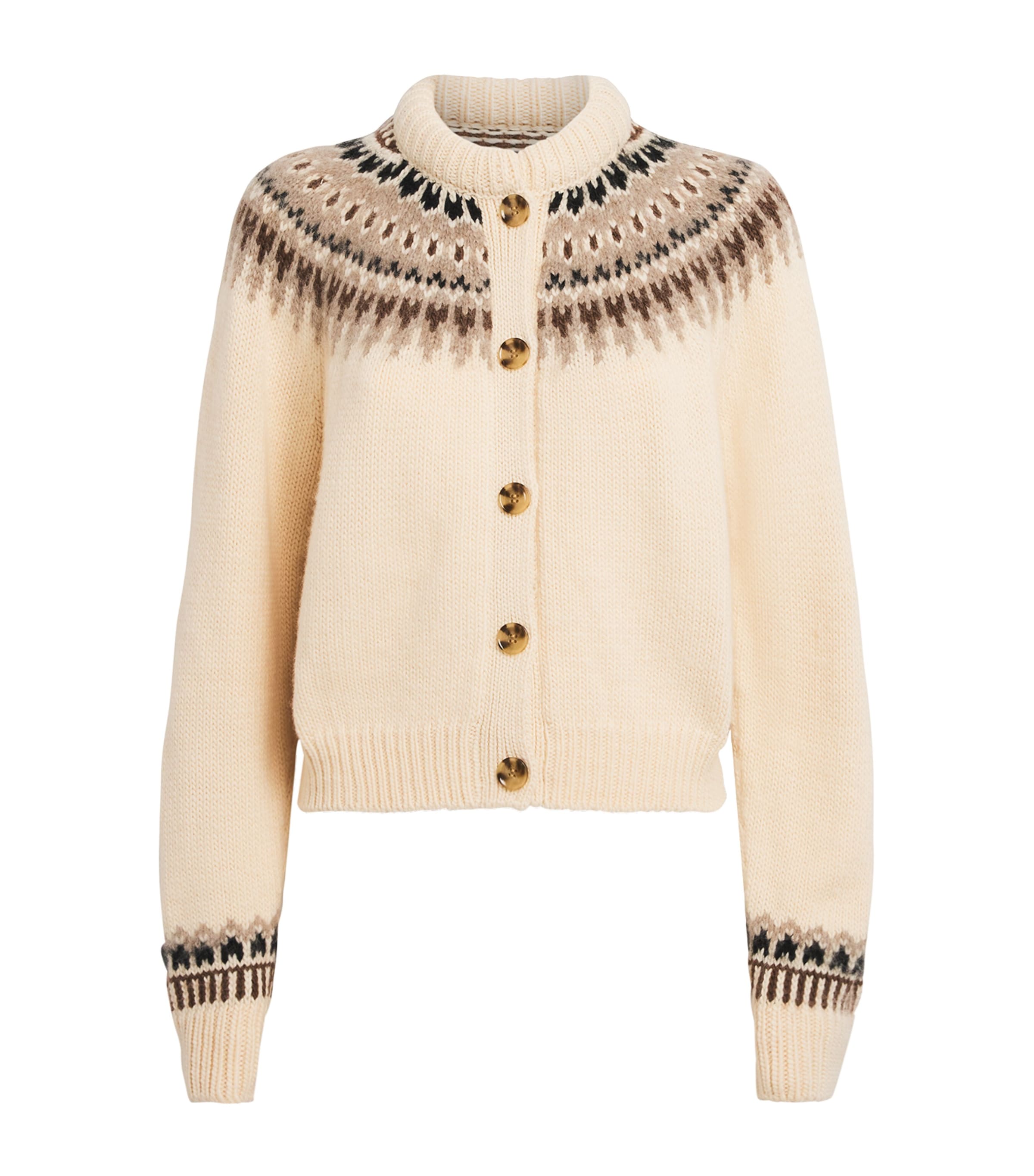 DÔEN Ivory Wool-Blend Clarke Cardigan | Harrods CA