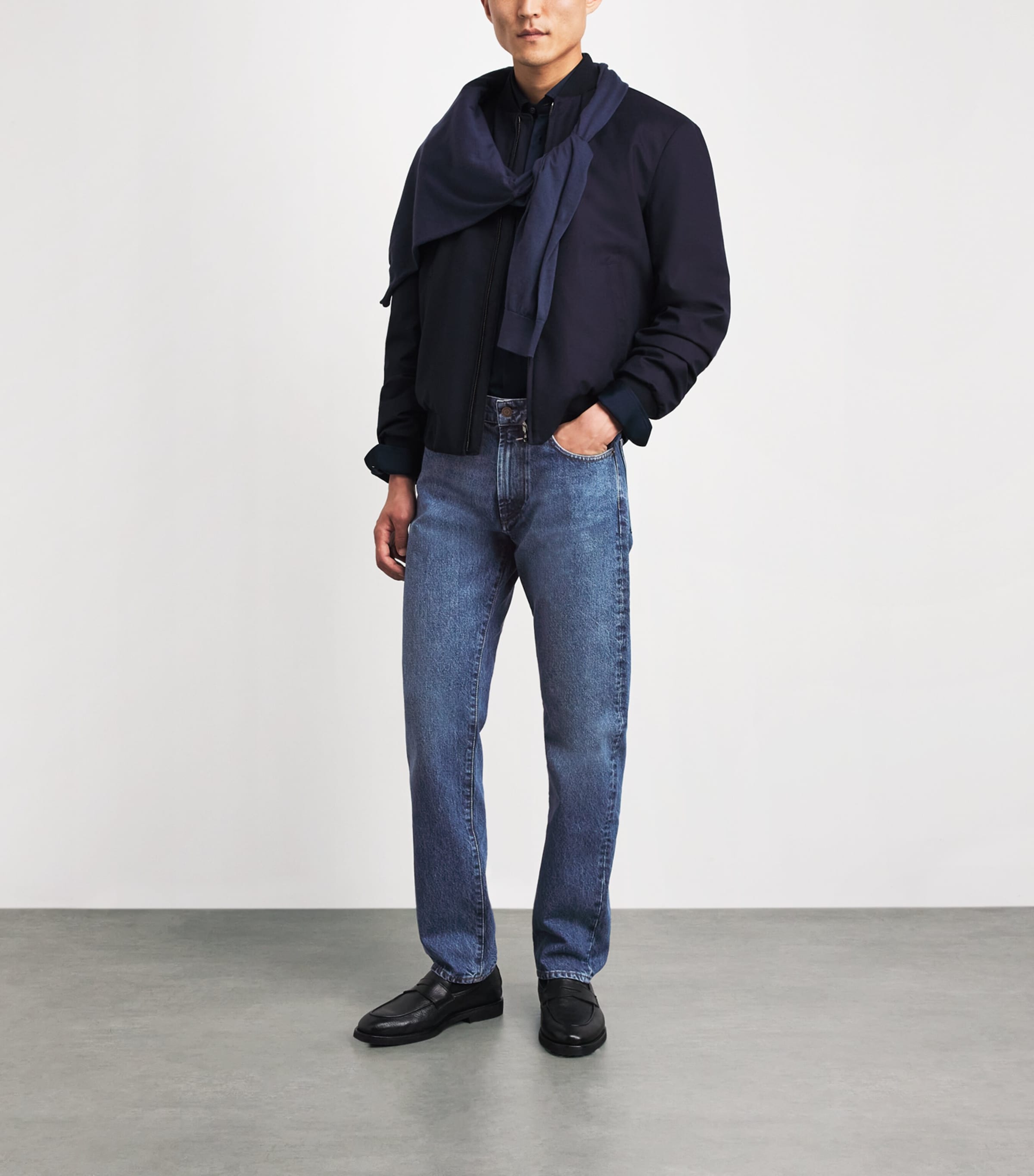 Ralph Lauren Purple Label Navy Straight Jeans | Harrods US