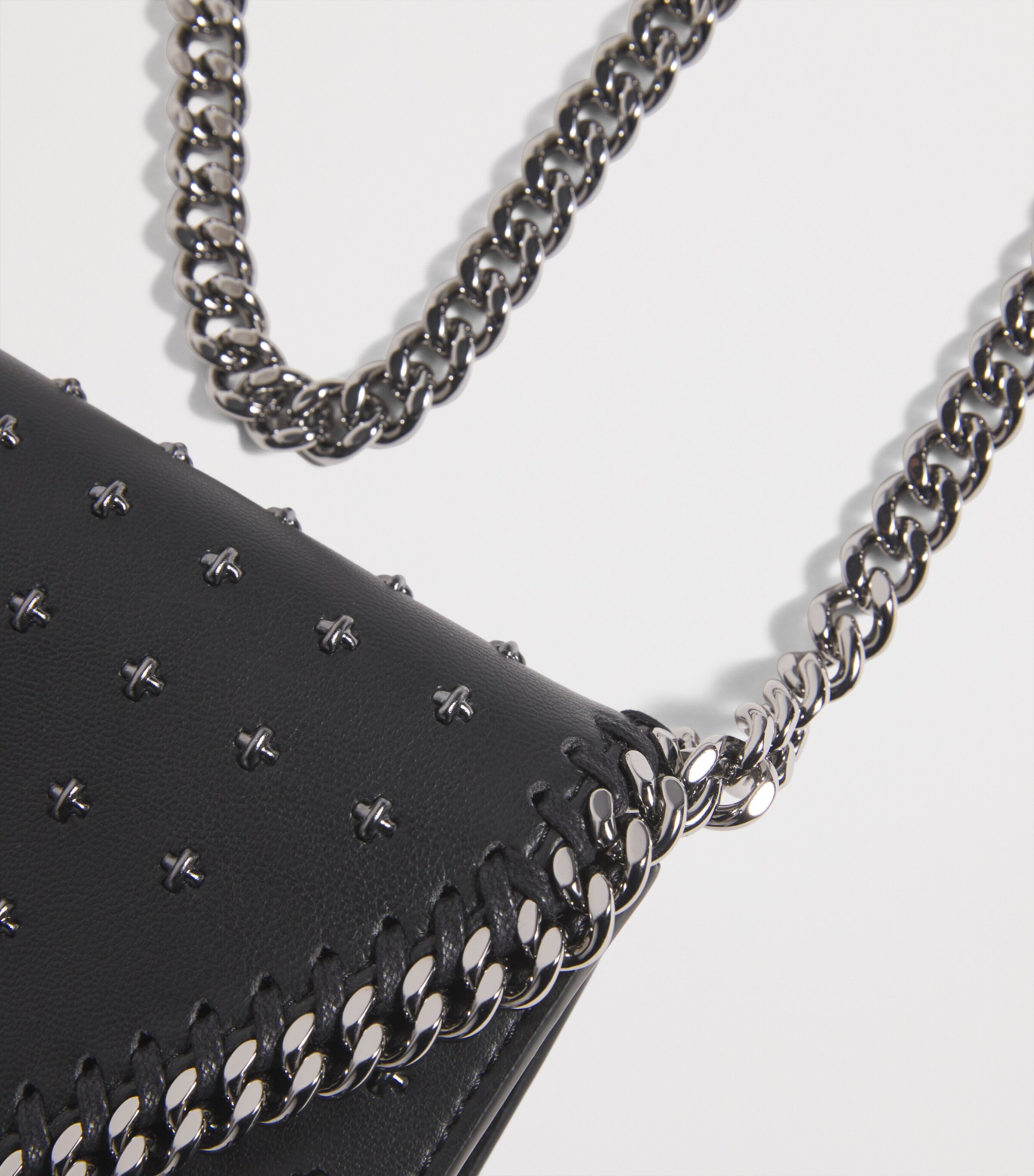 Stella McCartney Black Mini Star-Studded Falabella Cross-Body Bag ...