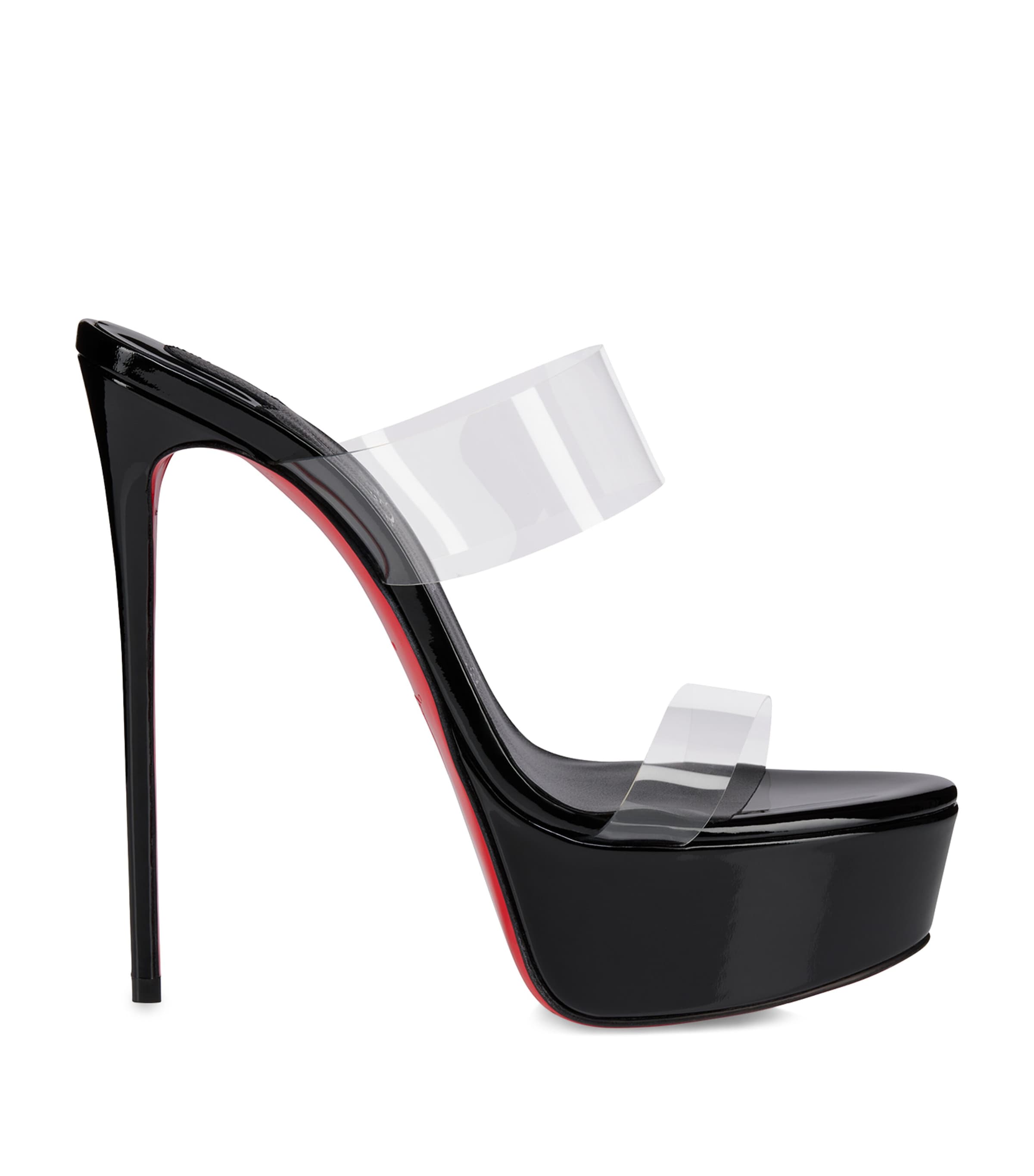 Christian Louboutin Black Just Nothing Alta Heeled Mules 150 | Harrods US