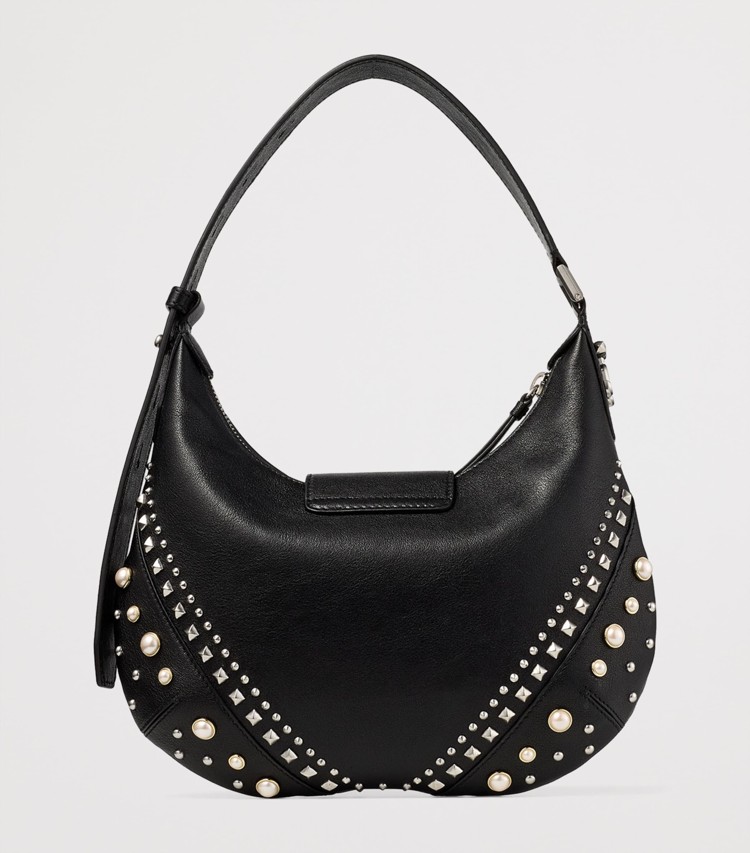 Jimmy Choo Black Small Studded Leather Bar Shoulder Bag | Harrods US