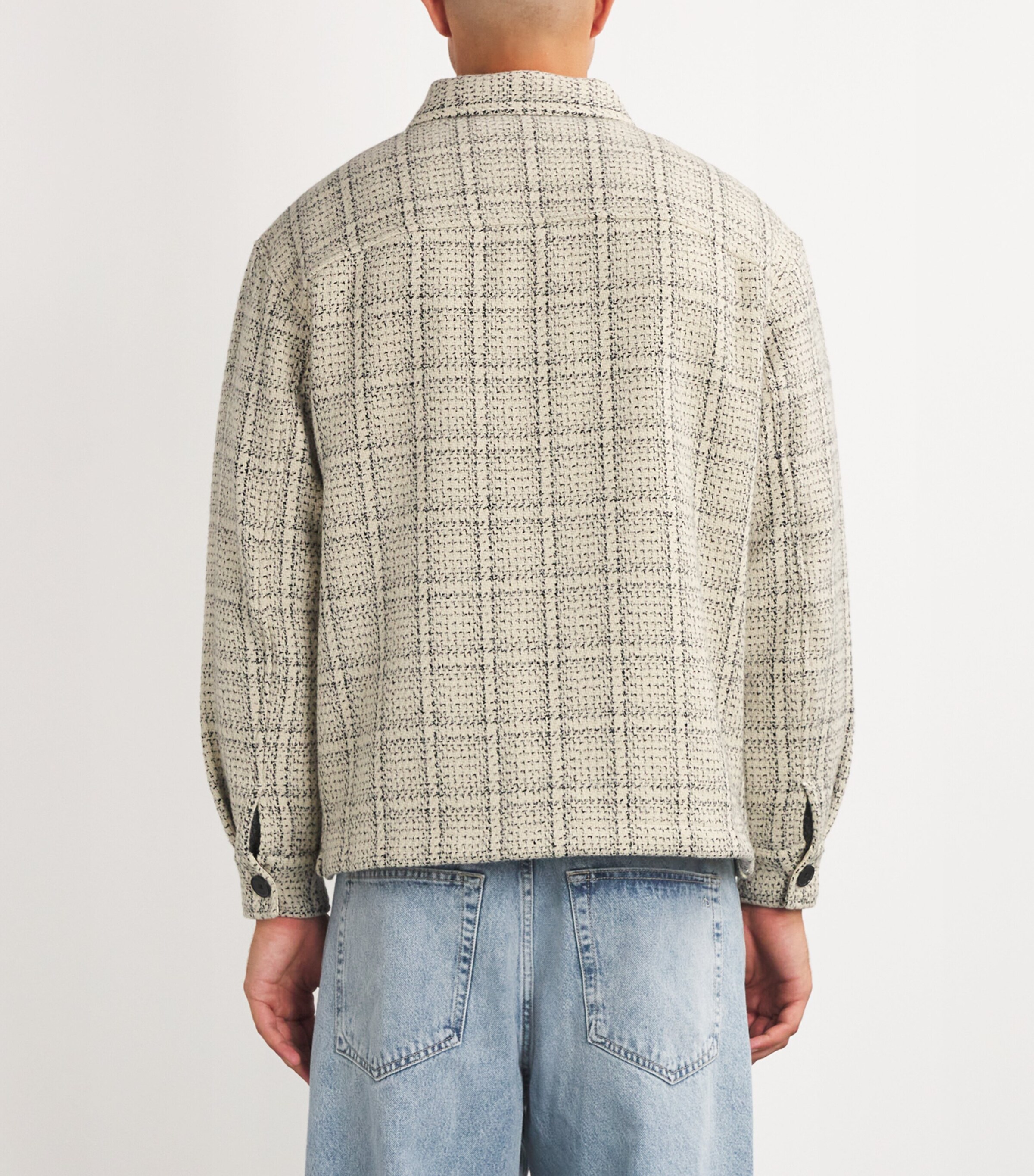 FRAME Wool-Blend Check Overshirt | Harrods UK