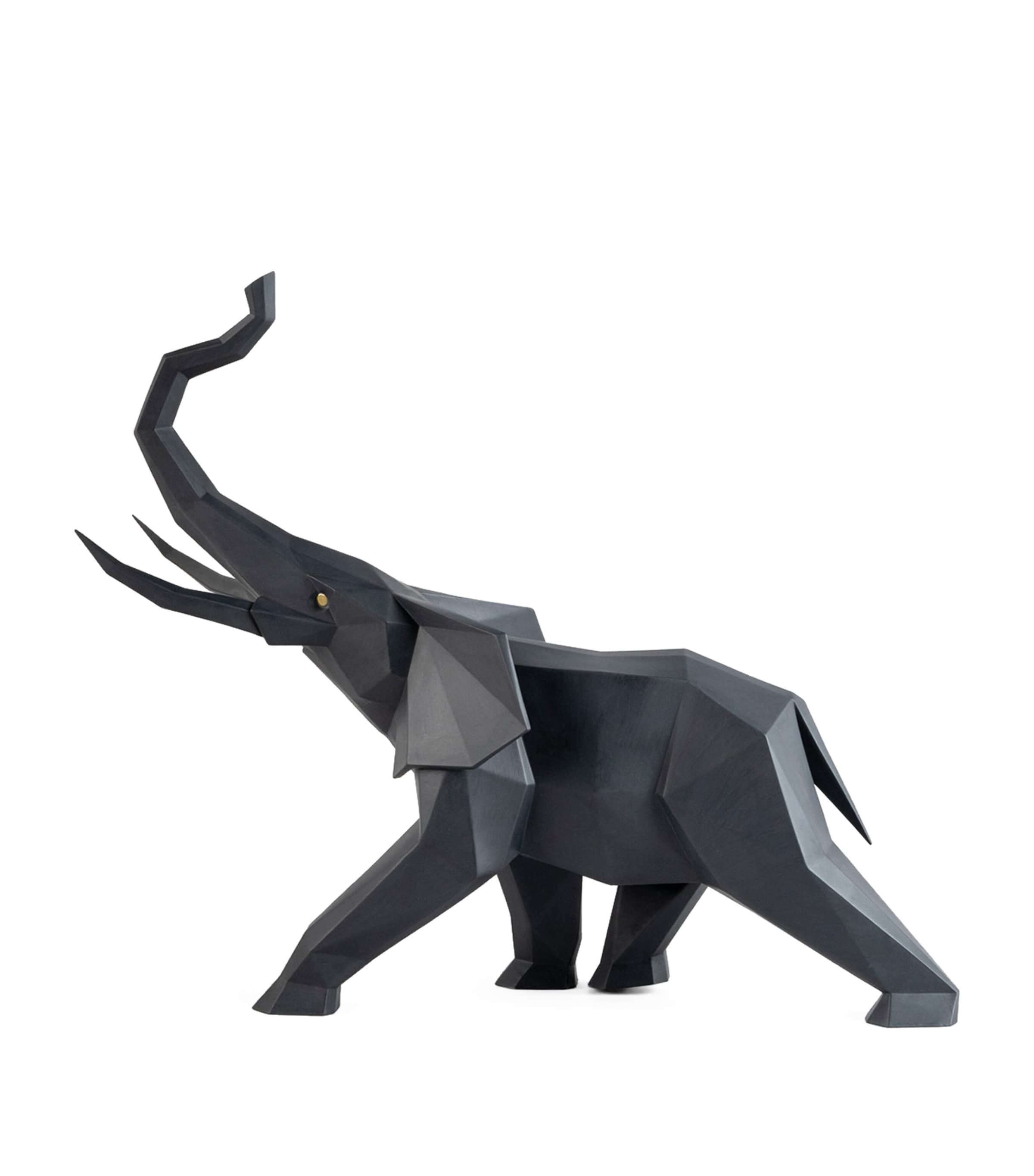 Lladró Black Porcelain Elephant Figure | Harrods UK