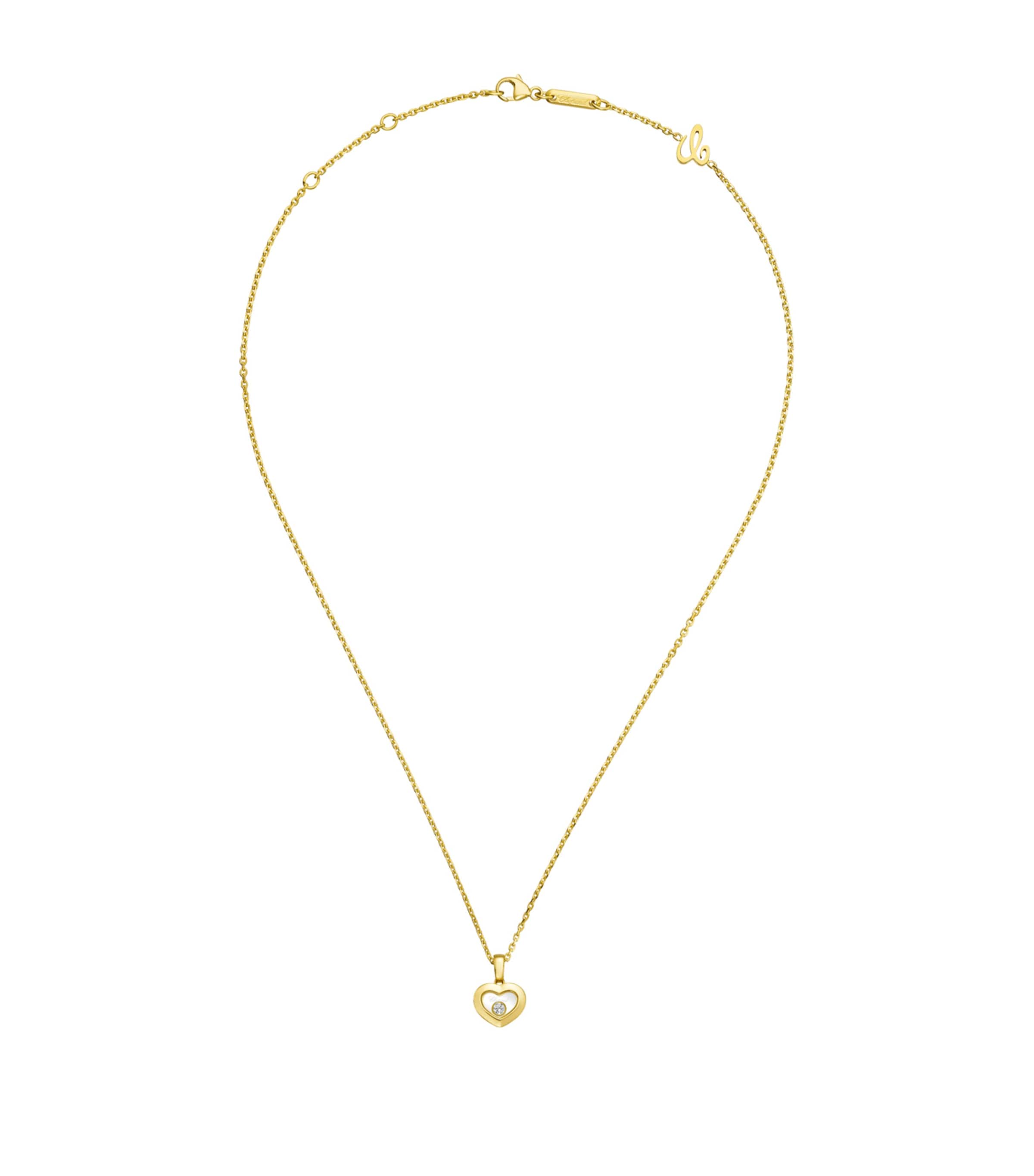Chopard Yellow Gold and Diamond Happy Diamonds Icons Pendant Necklace ...