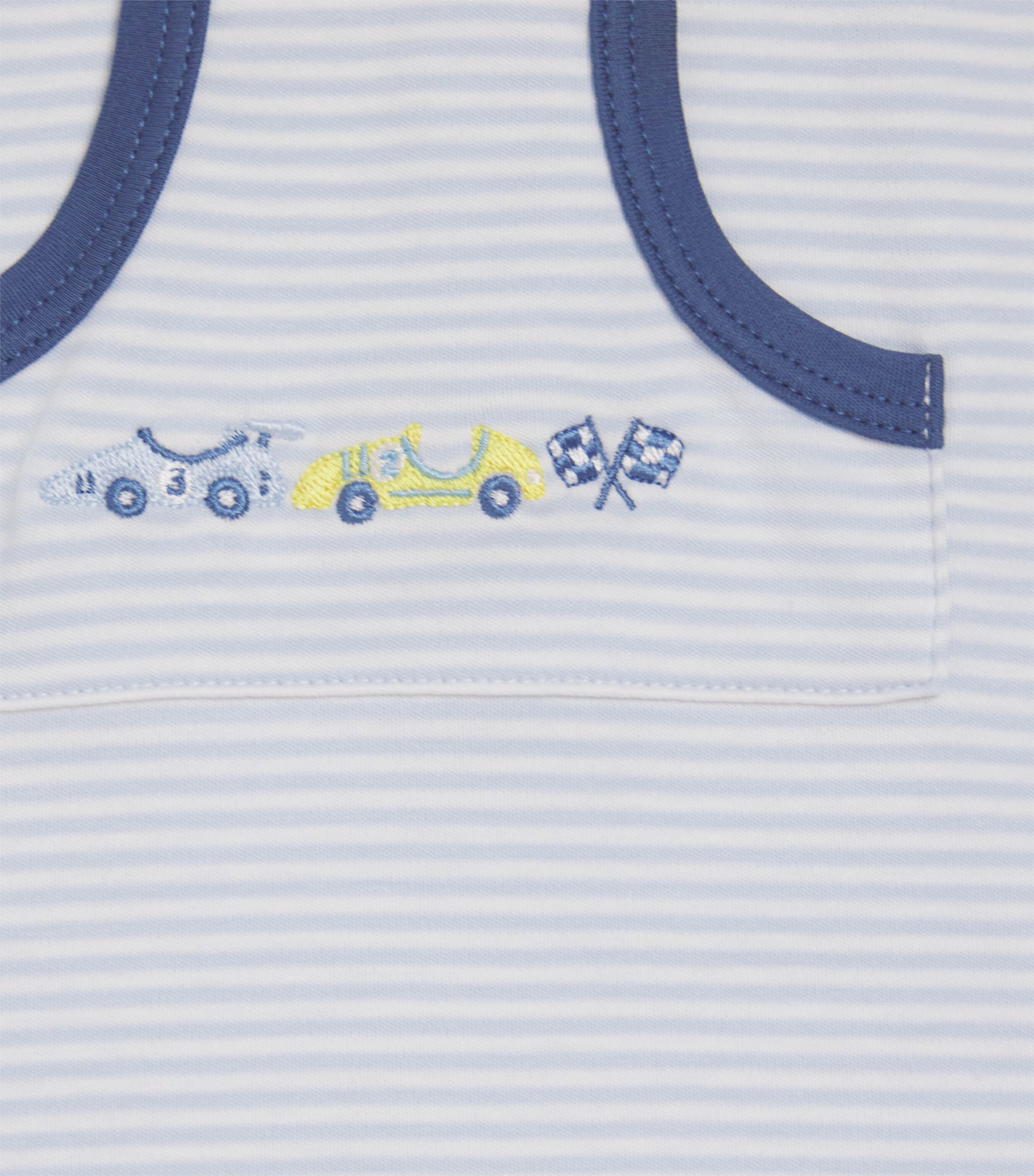 Kissy Kissy Blue Pima Cotton Sizzling Speedway Playsuit (9 Months ...