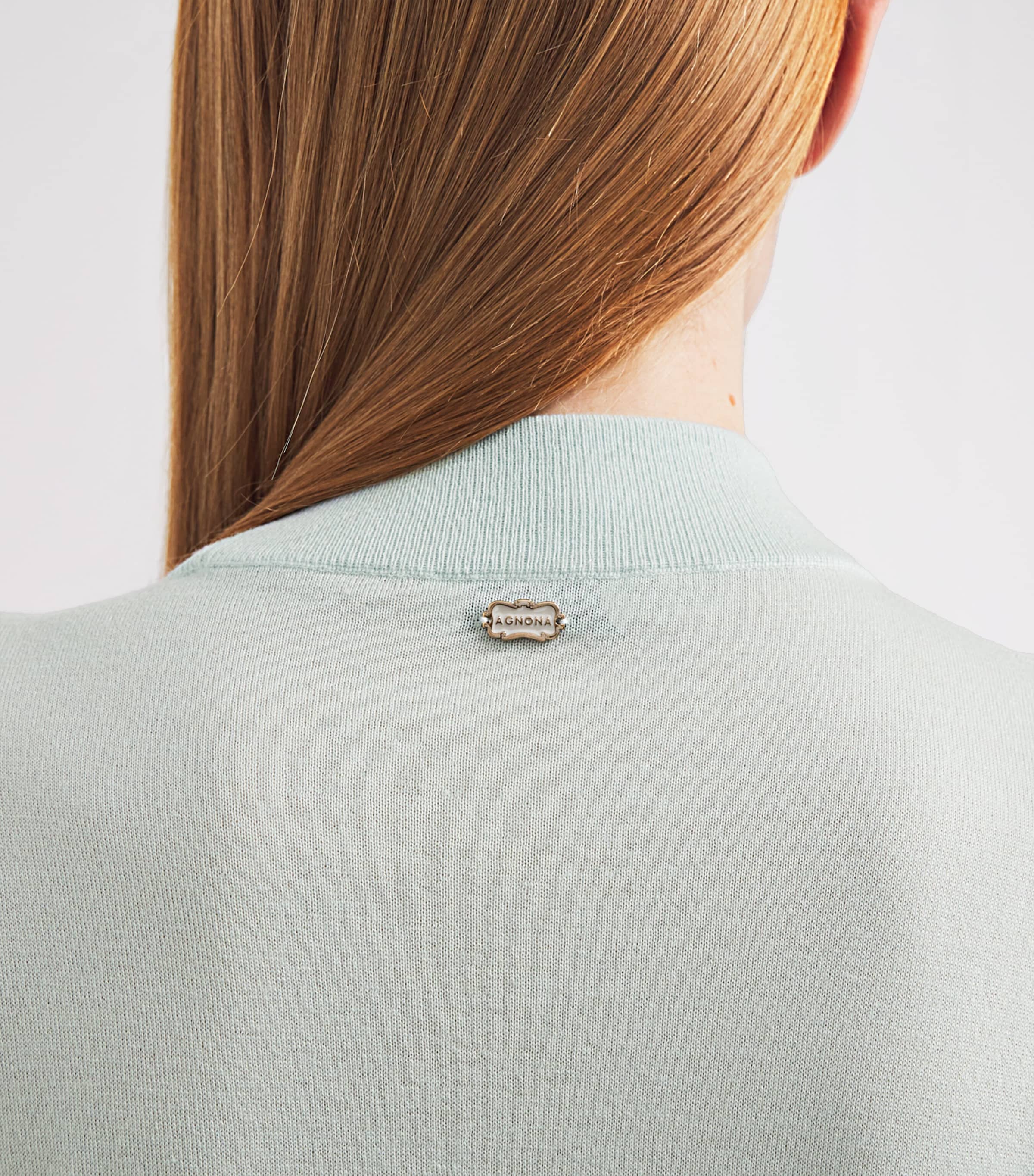 Agnona Green Cashmere Short-Sleeve Sweater | Harrods US