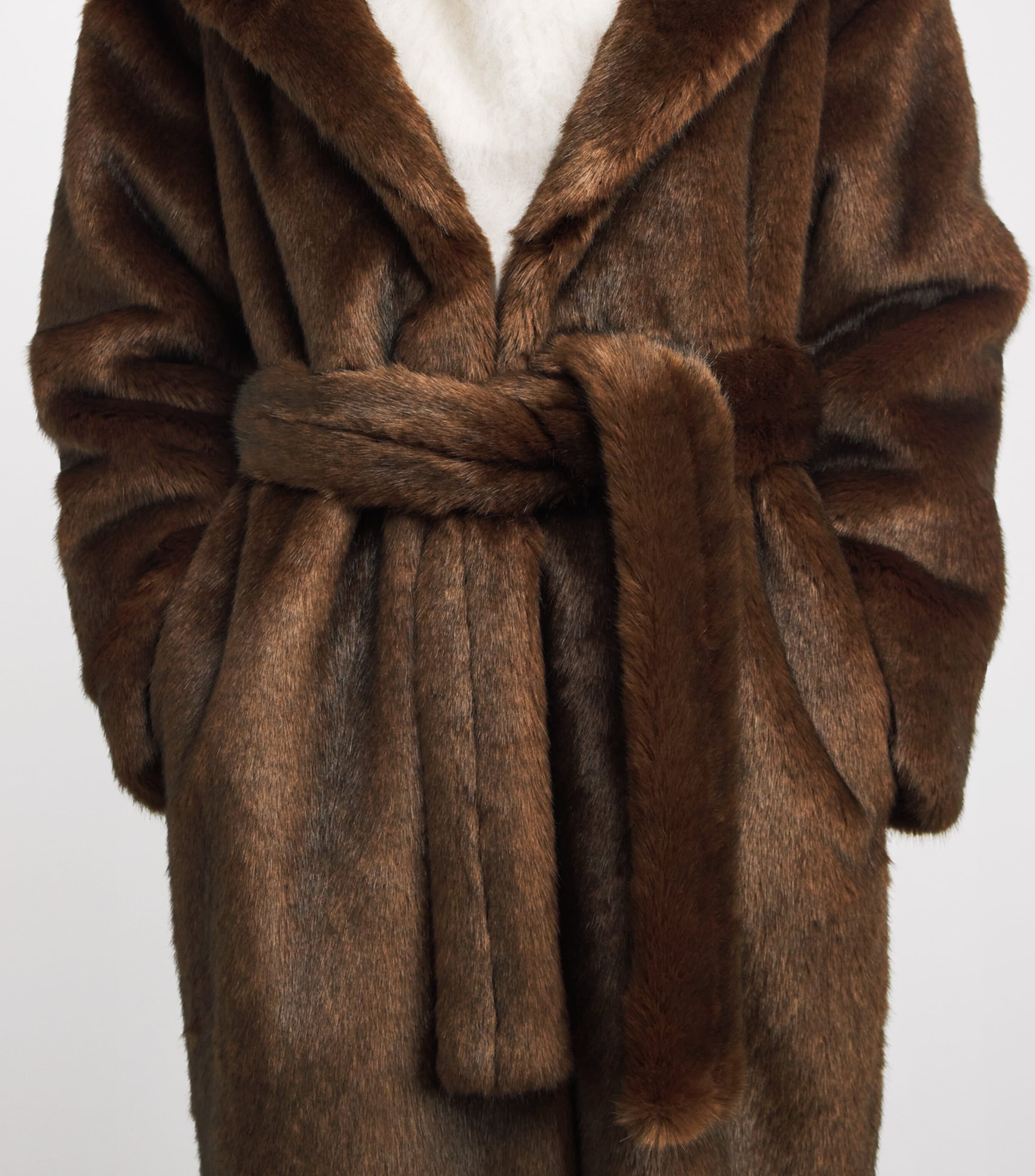Nanushka Brown Faux Fur Cariana Coat | Harrods US
