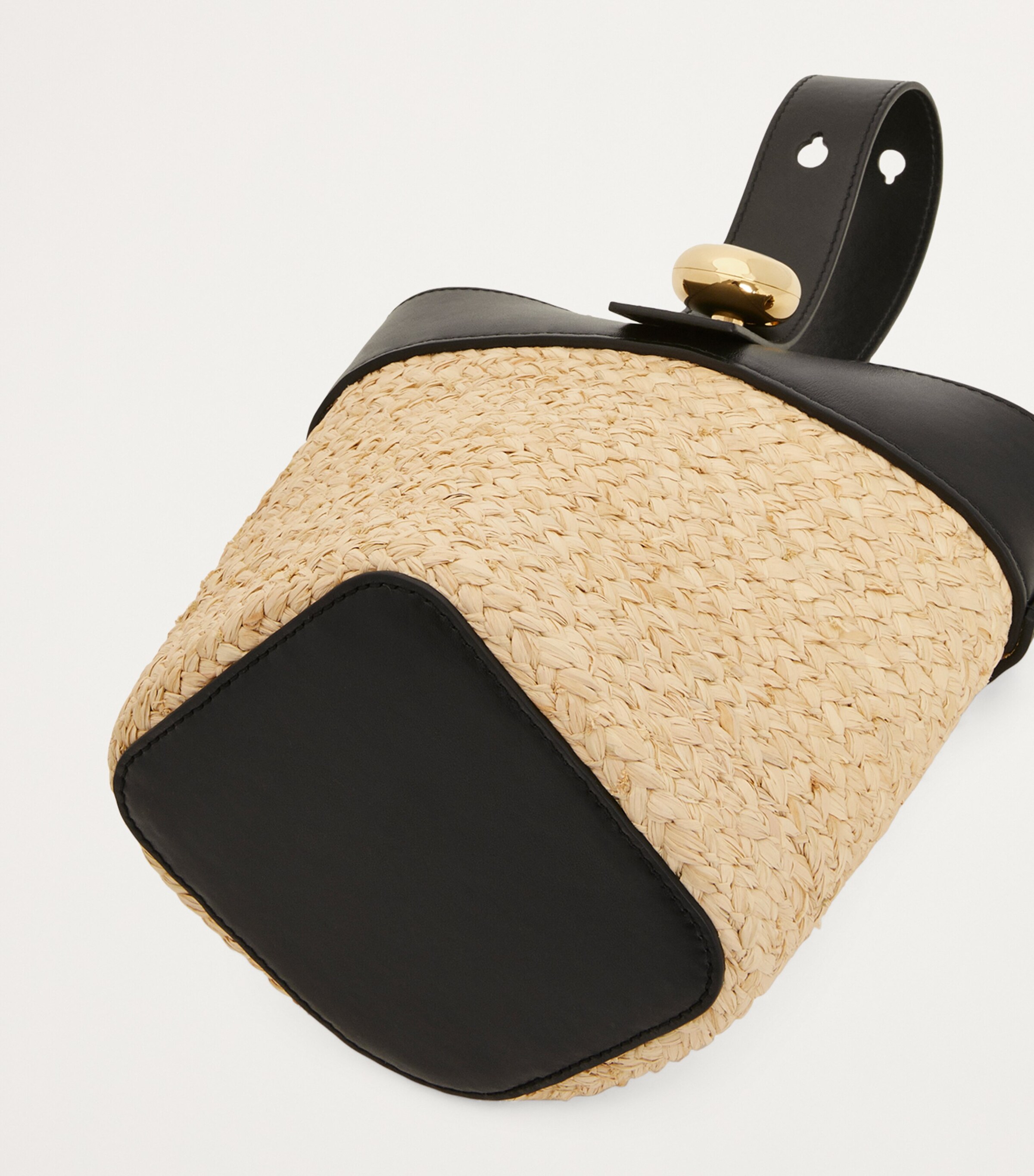 LOEWE Beige Mini Raffia Pebble Bucket Bag | Harrods UK