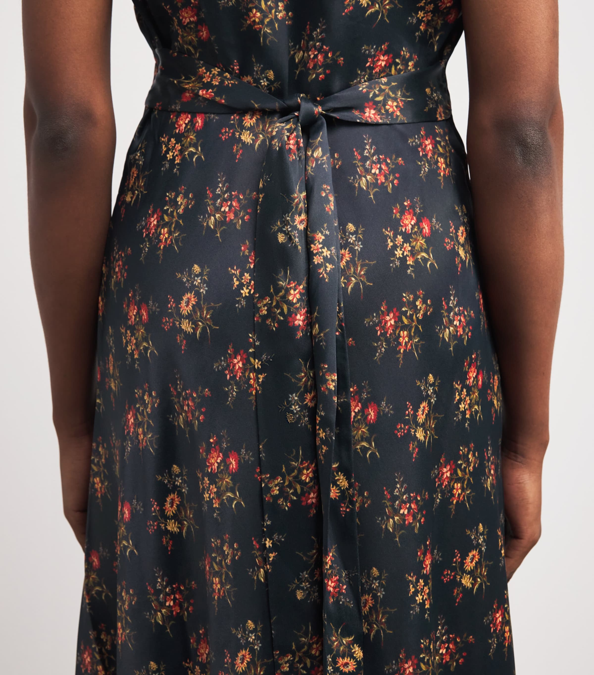 DÔEN Multi Satin Floral Coraline Midi Dress | Harrods AU