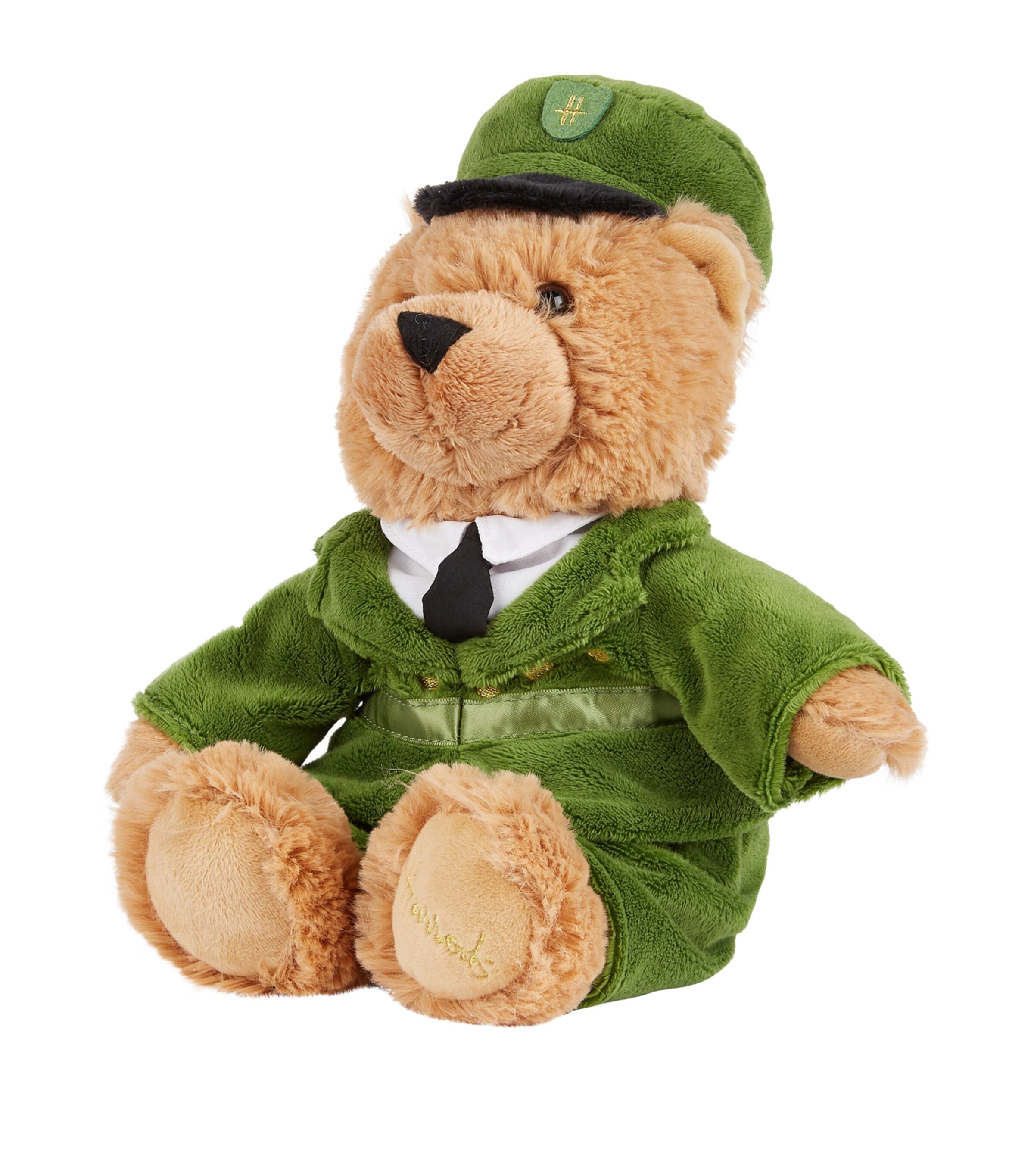 Harrods Green Man London Bear (27cm) | Harrods UK