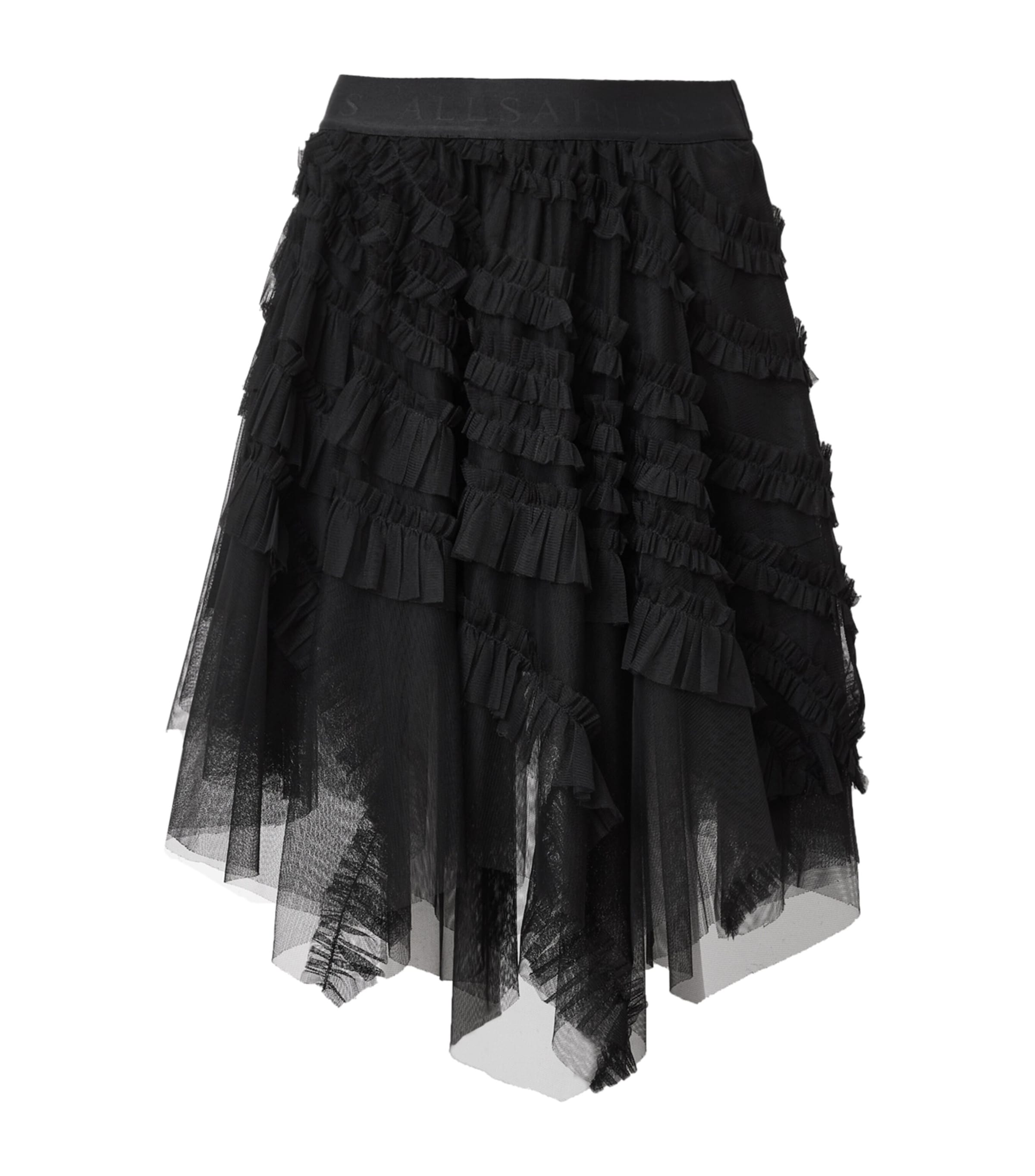 AllSaints Black Tulle Jayde Mini Skirt | Harrods CA